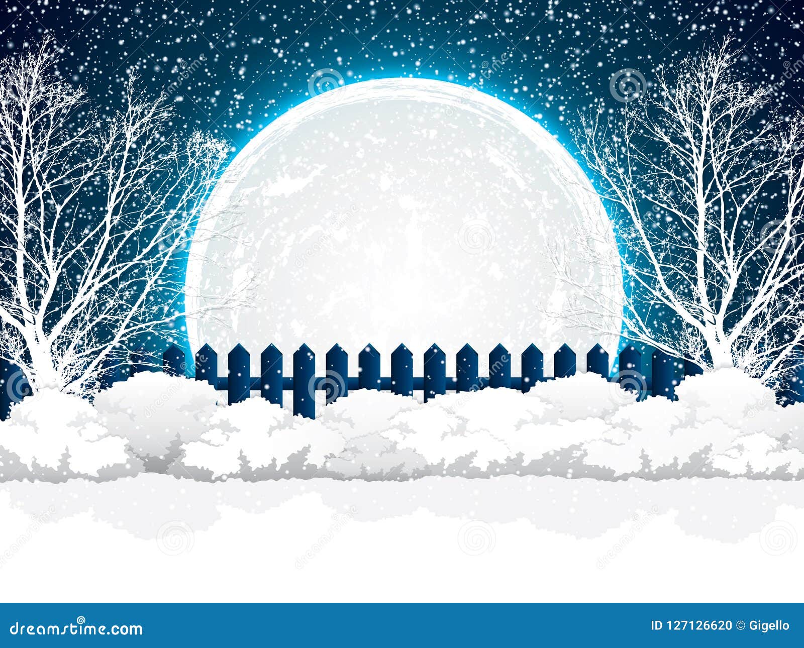 Winter scene stock vector. Illustration of seasonal - 127126620