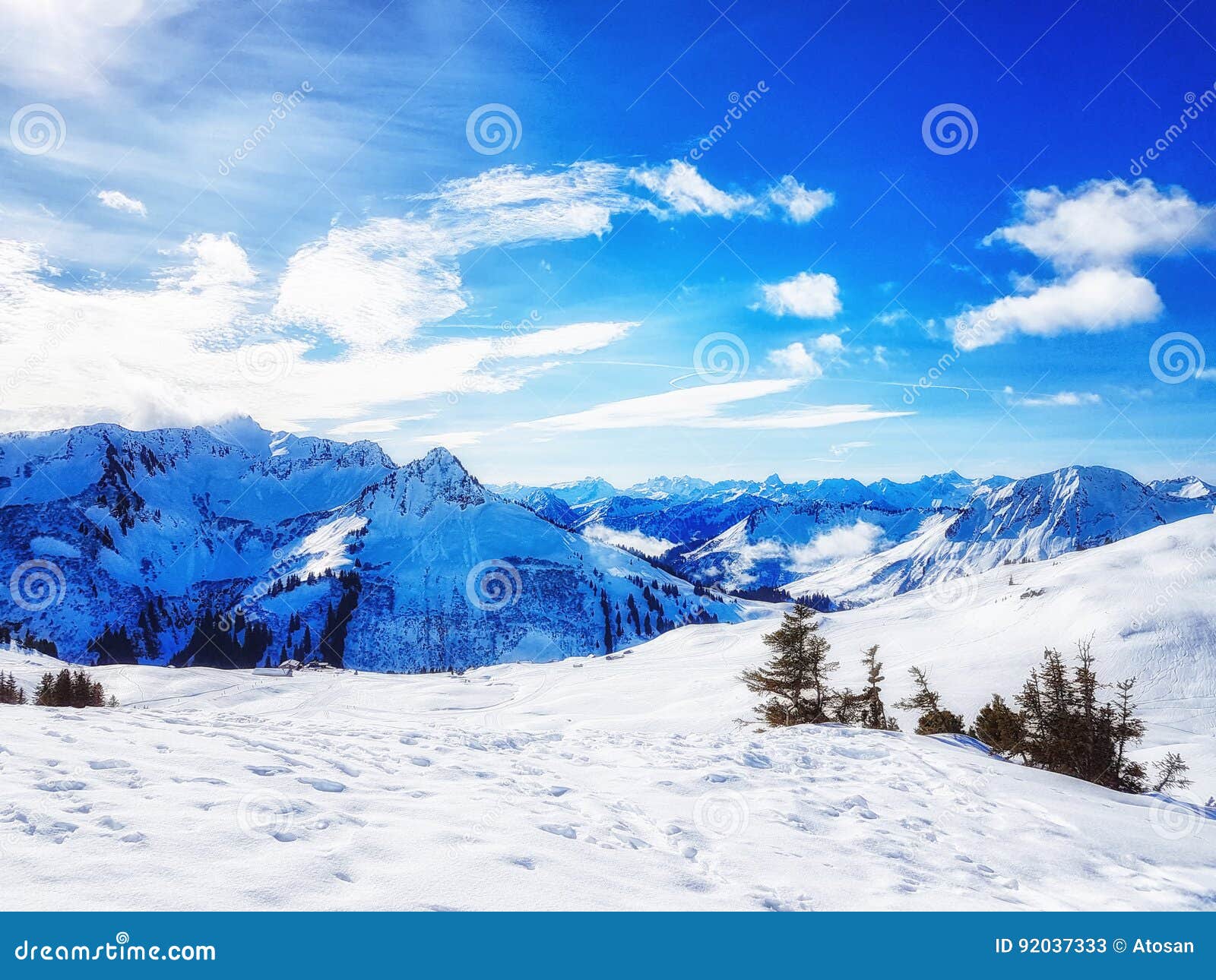 Winter Scenes Austria stock image. Image of hill, landscape - 92037333