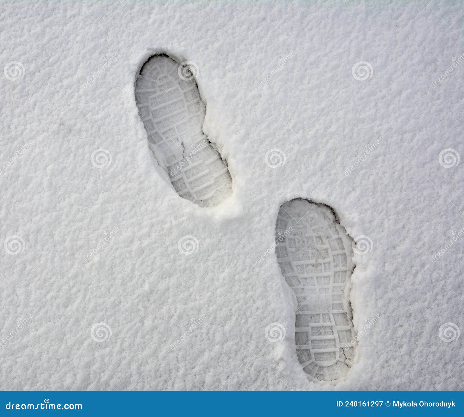 Winter Scenic. Trace of Boot in the Snow Stock Image - Image of ...