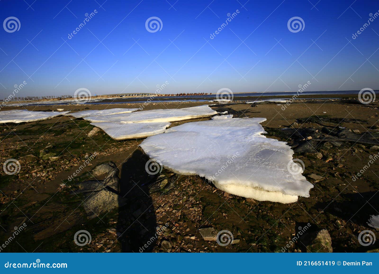 The winter sea ice stock image. Image of nature, north - 216651419
