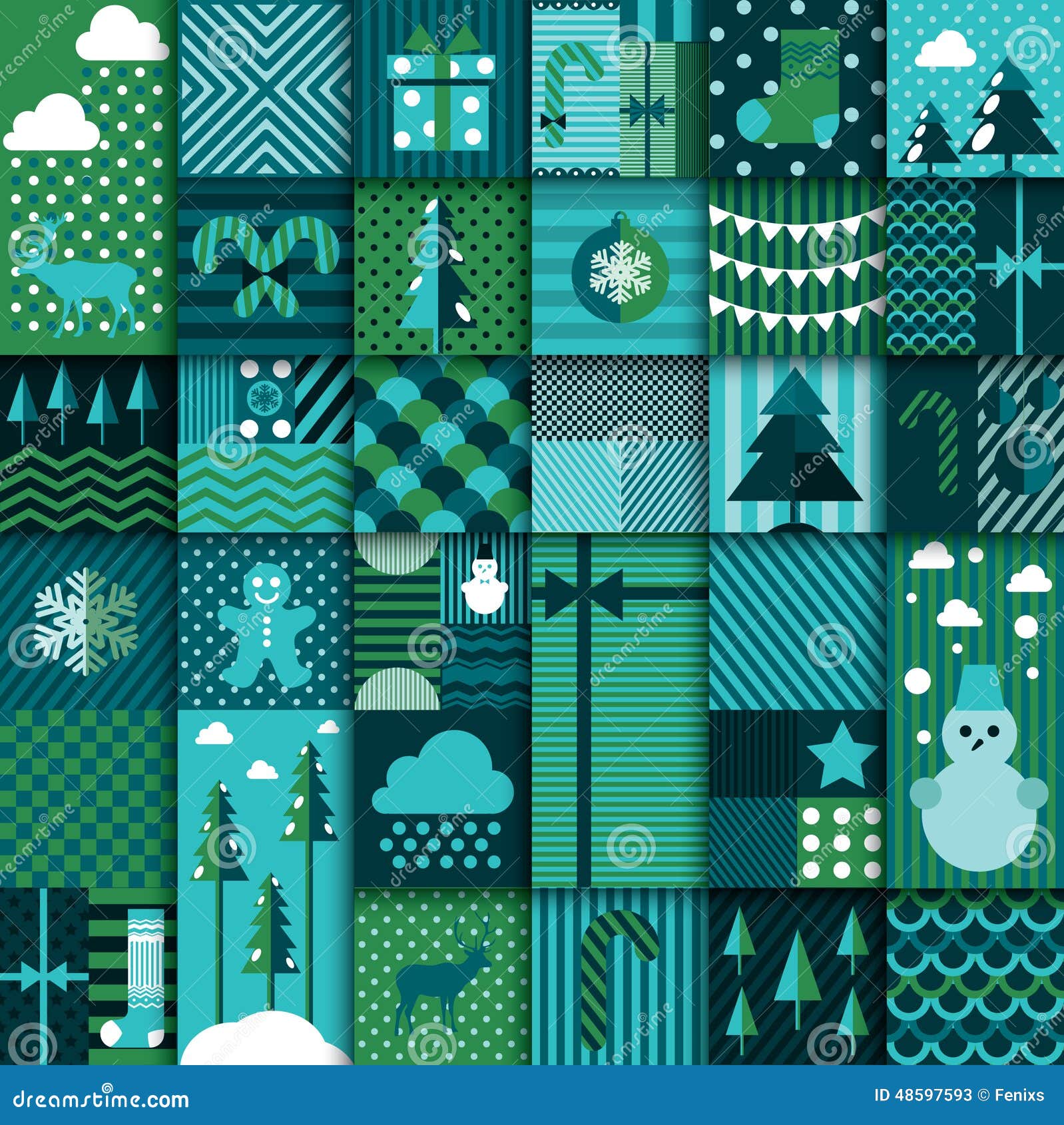 Winter seamless patchwork stock vector. Illustration of dots - 48597593