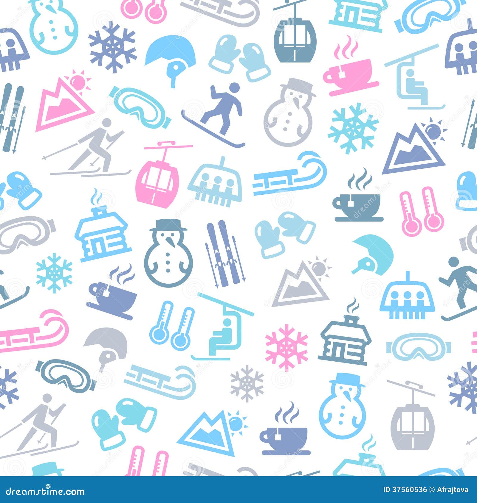 Winter Seamless Pattern stock vector. Illustration of outdoor - 37560536