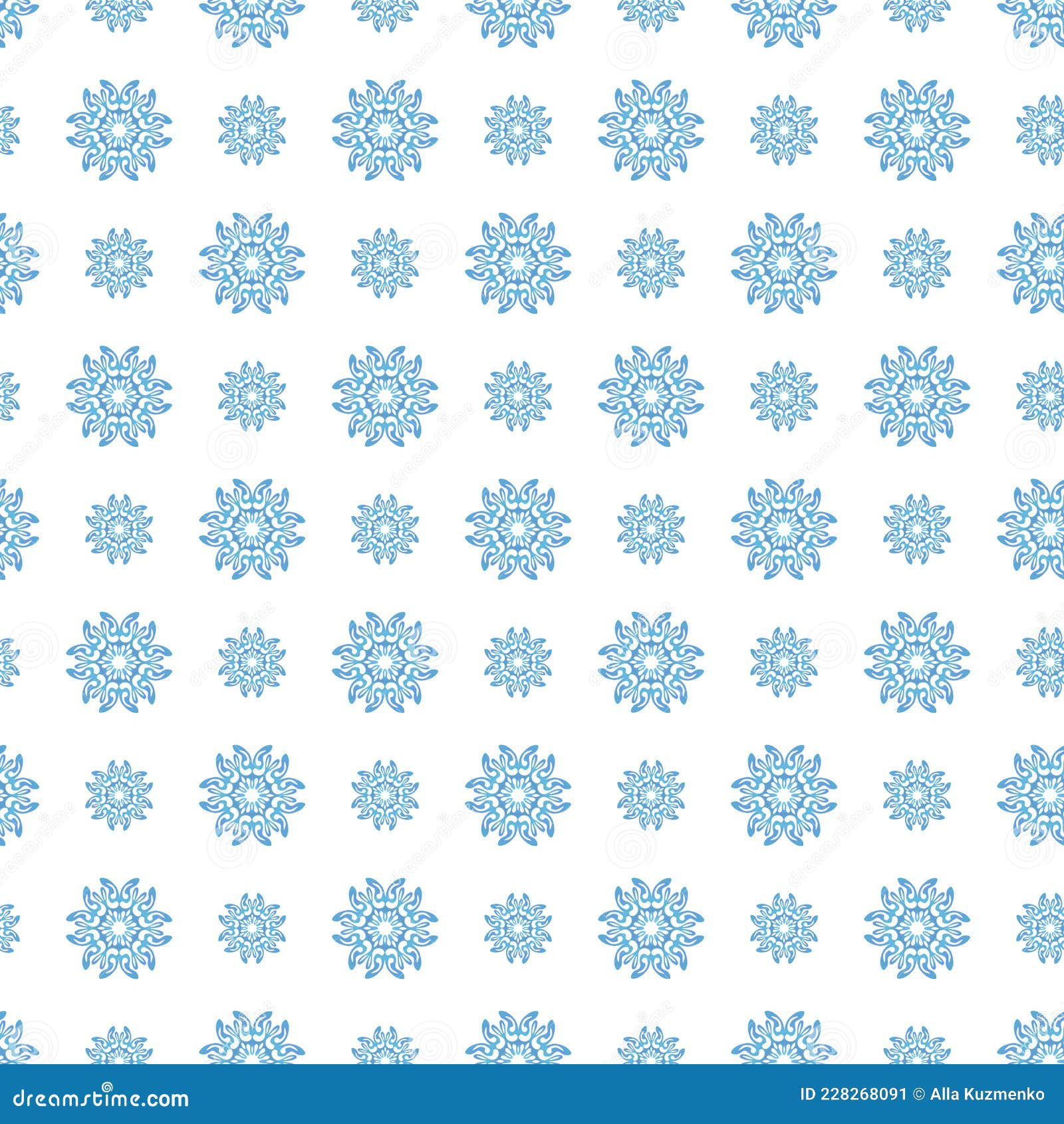 Winter Seamless Pattern with Colorful Gradient Snowflakes on White ...