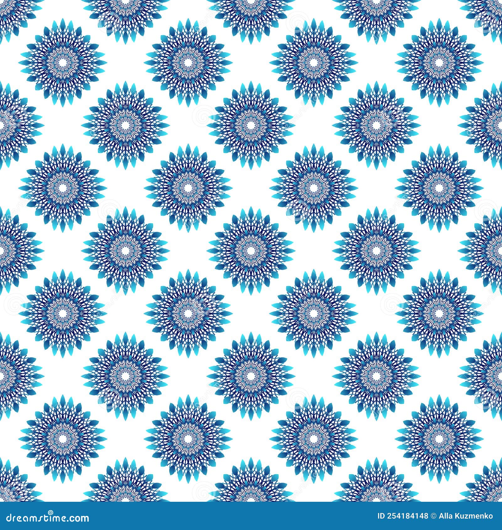 Winter Seamless Pattern with Colorful Gradient Snowflakes on White ...