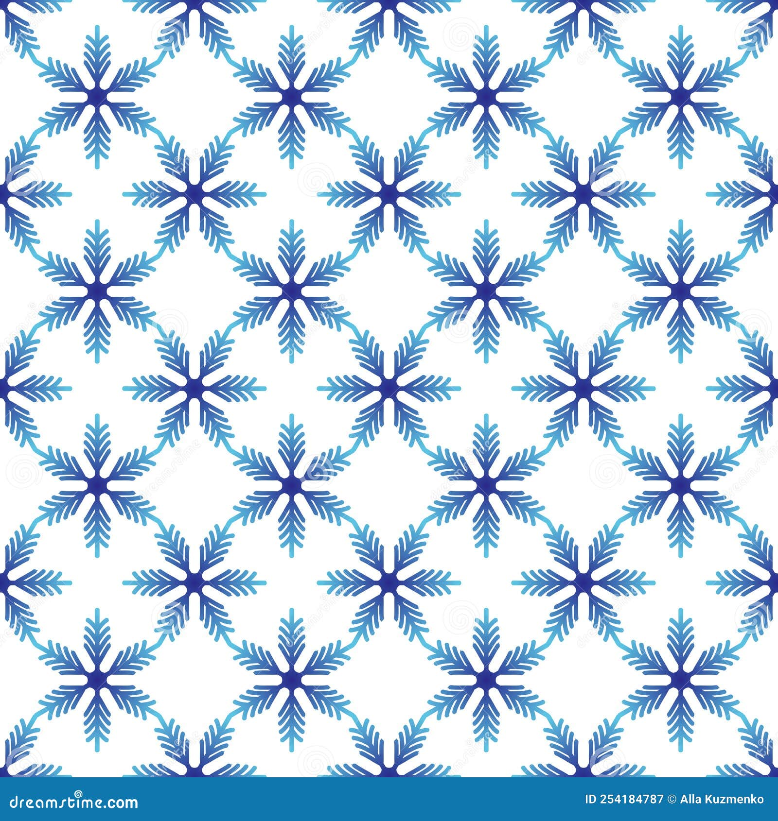 Winter Seamless Pattern with Colorful Gradient Snowflakes on White ...