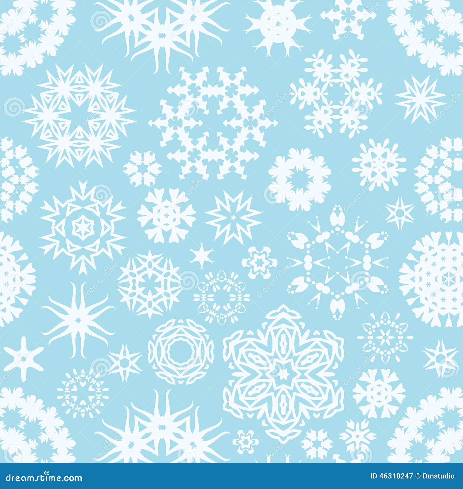 Seamless Snowflake, Star Border Cartoon Vector | CartoonDealer.com ...