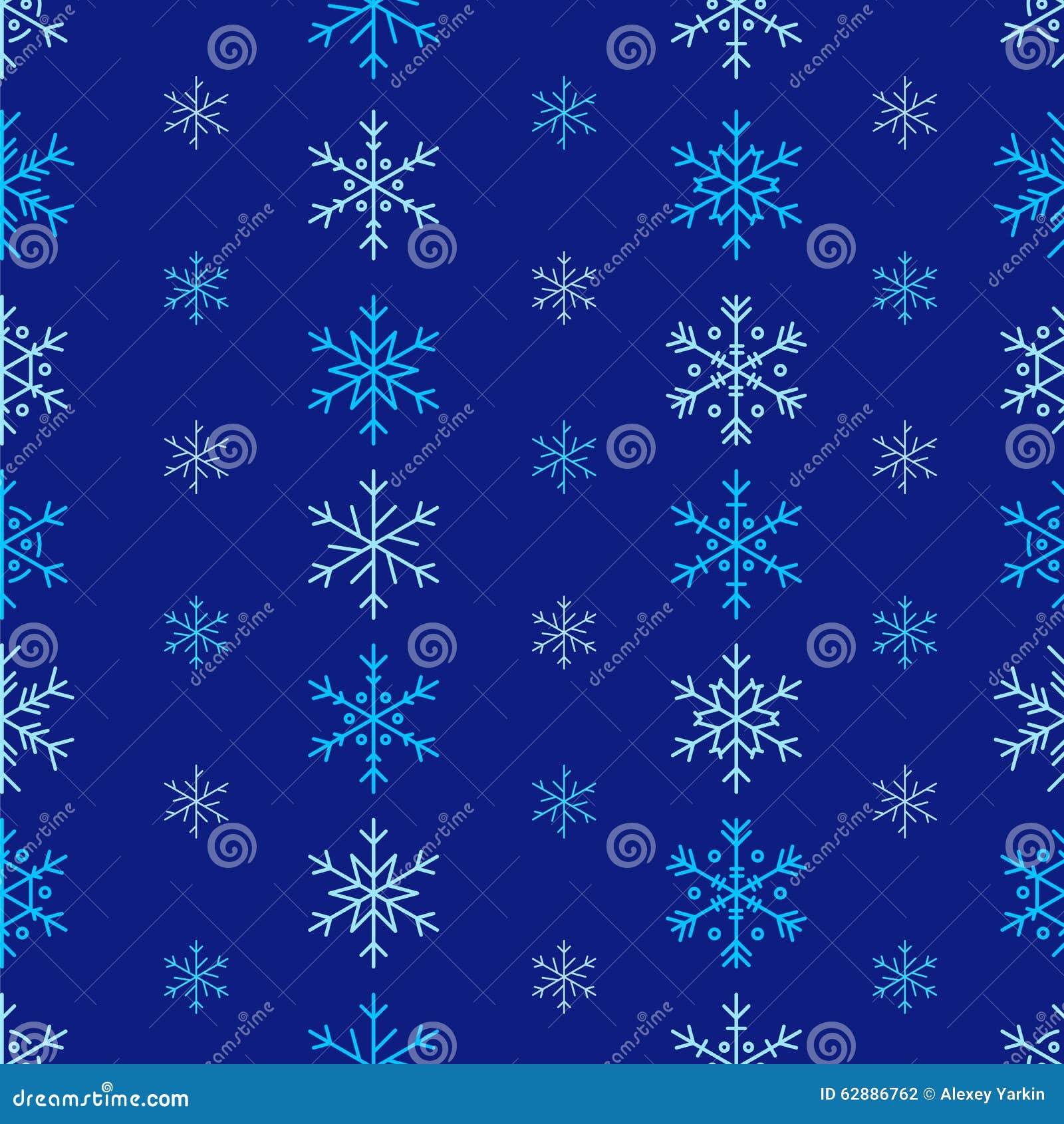 Winter Seamless Snowflake Pattern Vector Eps 10 Stock Vector