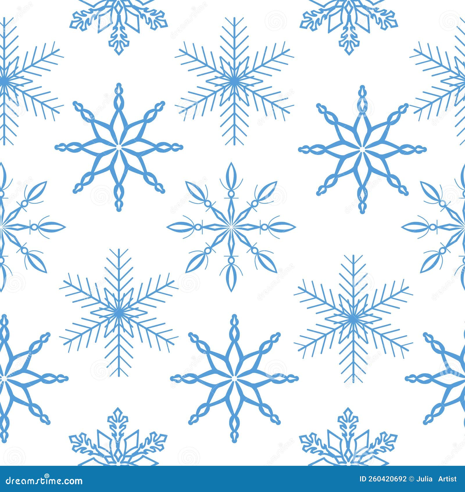 Winter Seamless Snowflake Pattern. Vector Snow Stock Vector ... Winter Seamless Snowflake Pattern. Vector Snow Stock Vector ...