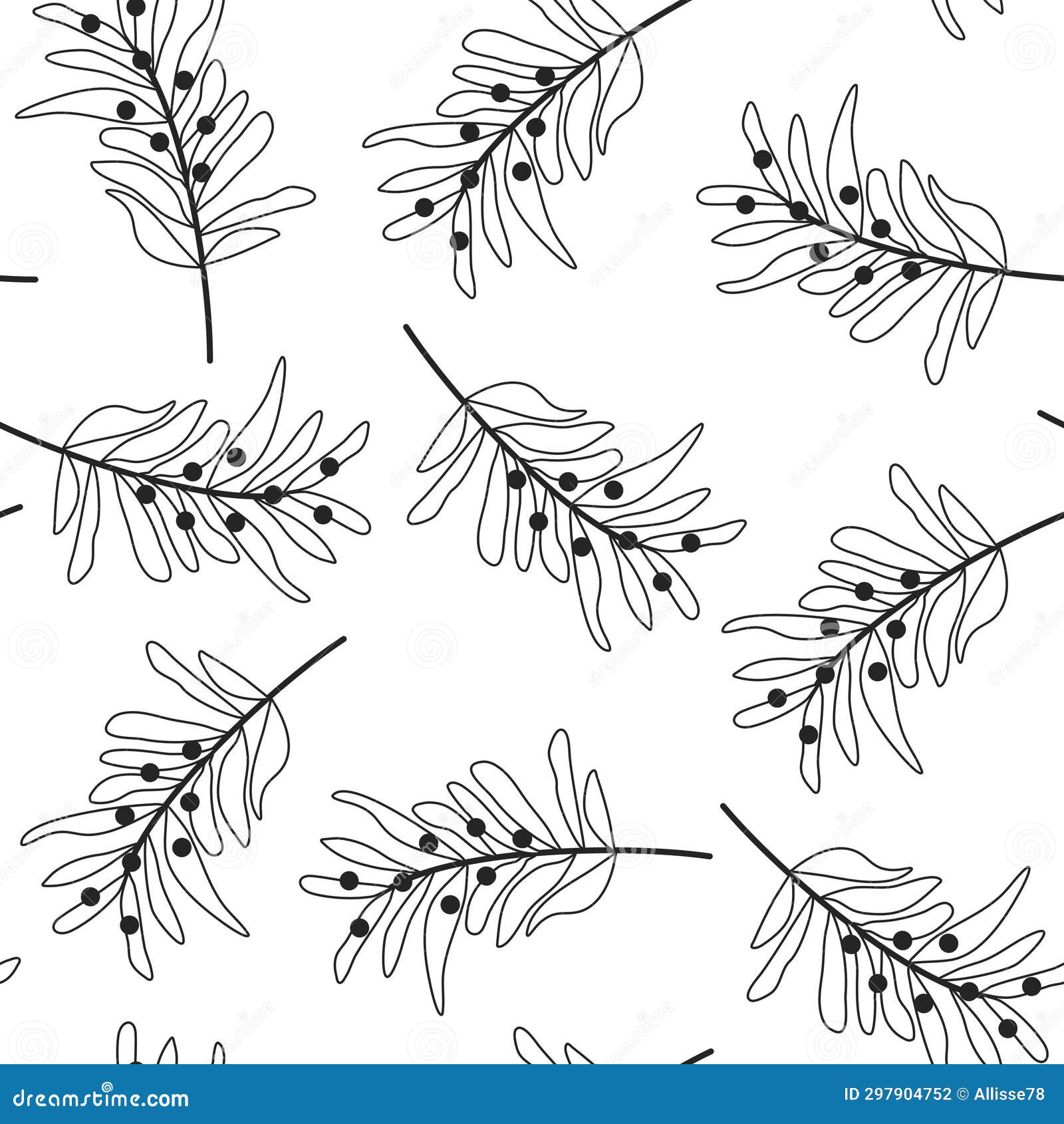 Winter Seamless Vector Pattern Background Illustration with Black and ...