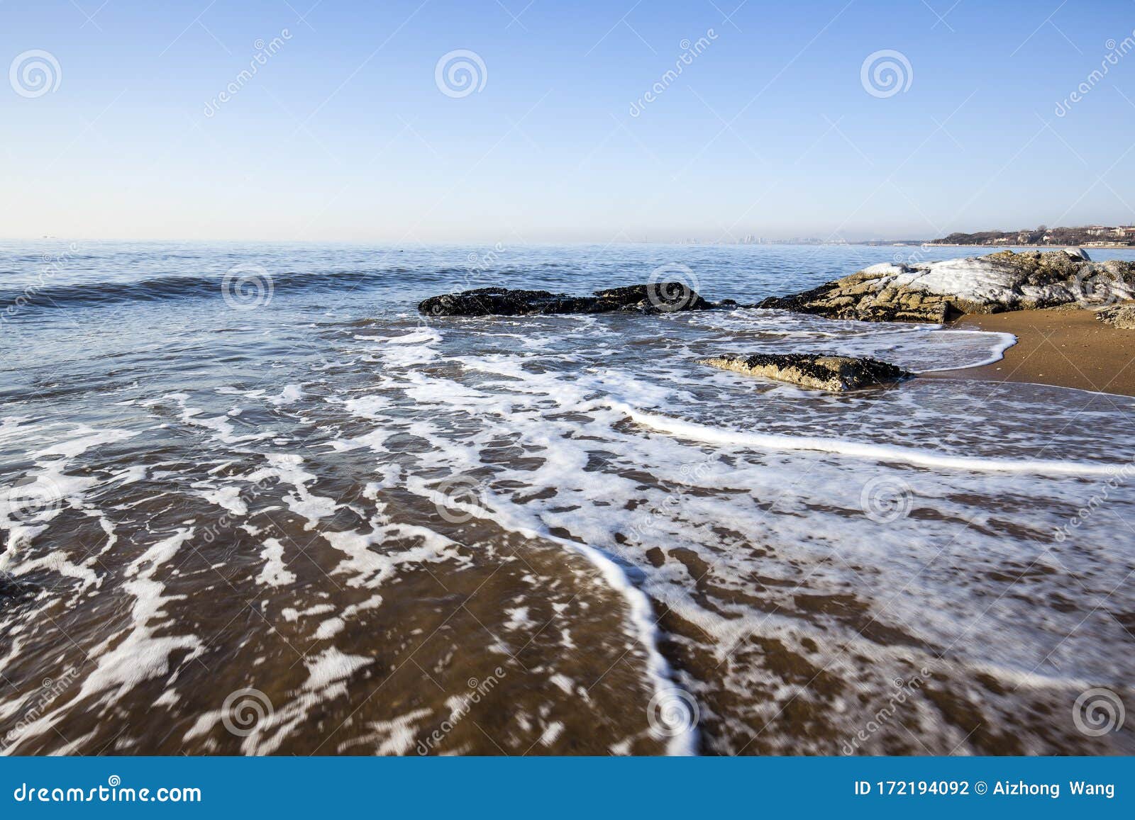 Winter seaside scenery stock photo. Image of rock, coastal - 172194092