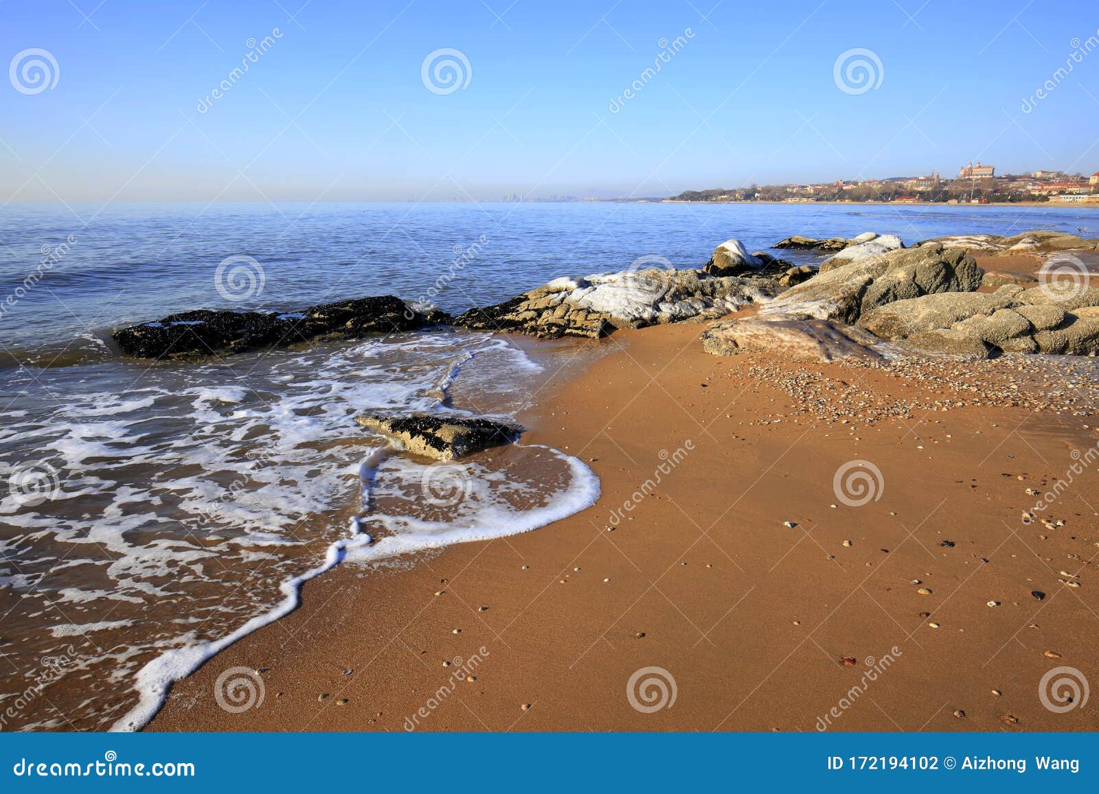 Winter seaside scenery stock photo. Image of weather - 172194102