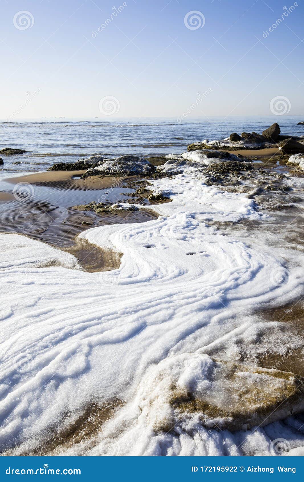 Winter seaside scenery stock photo. Image of travel - 172195922