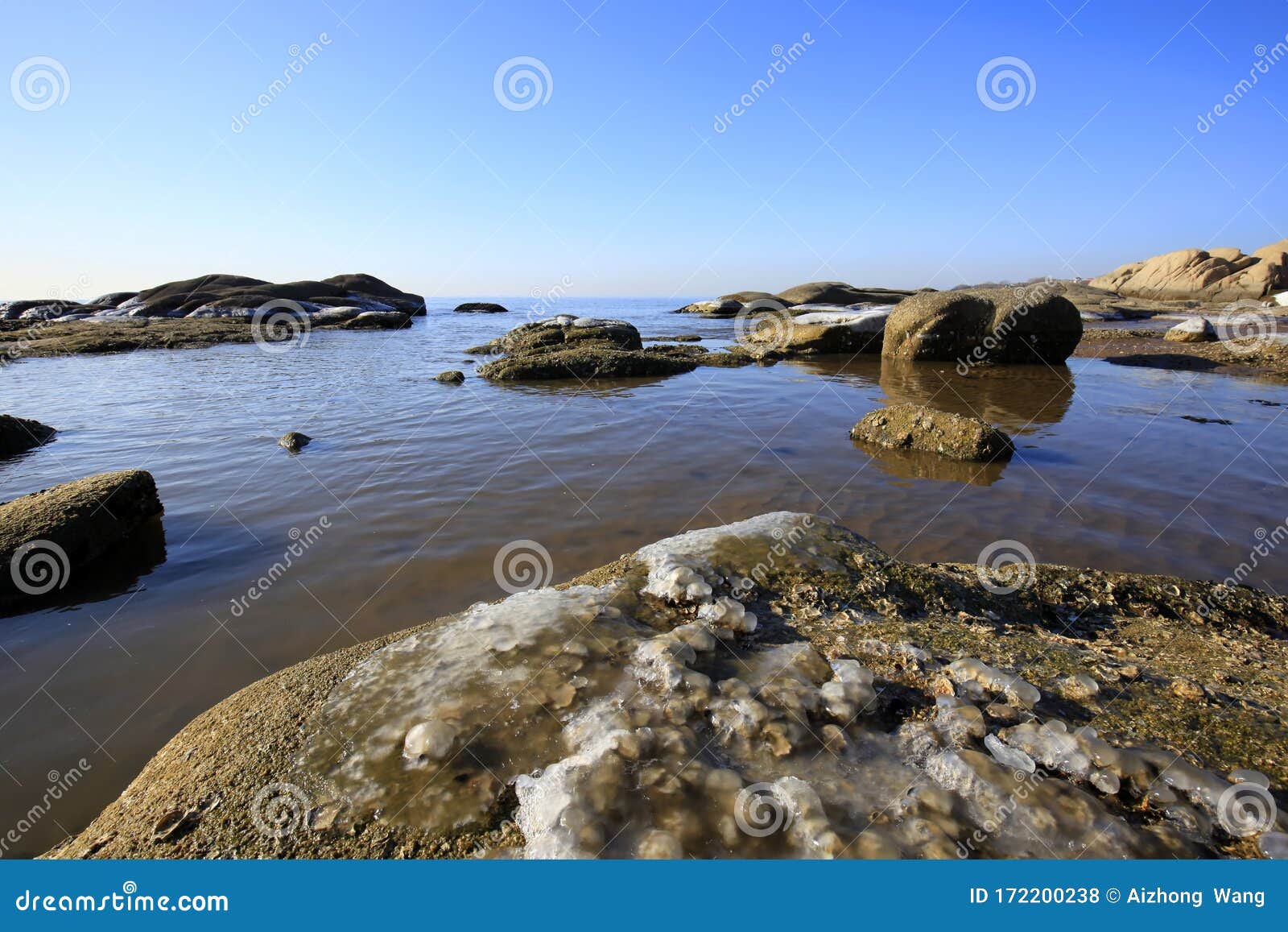Winter seaside scenery stock photo. Image of nature - 172200238