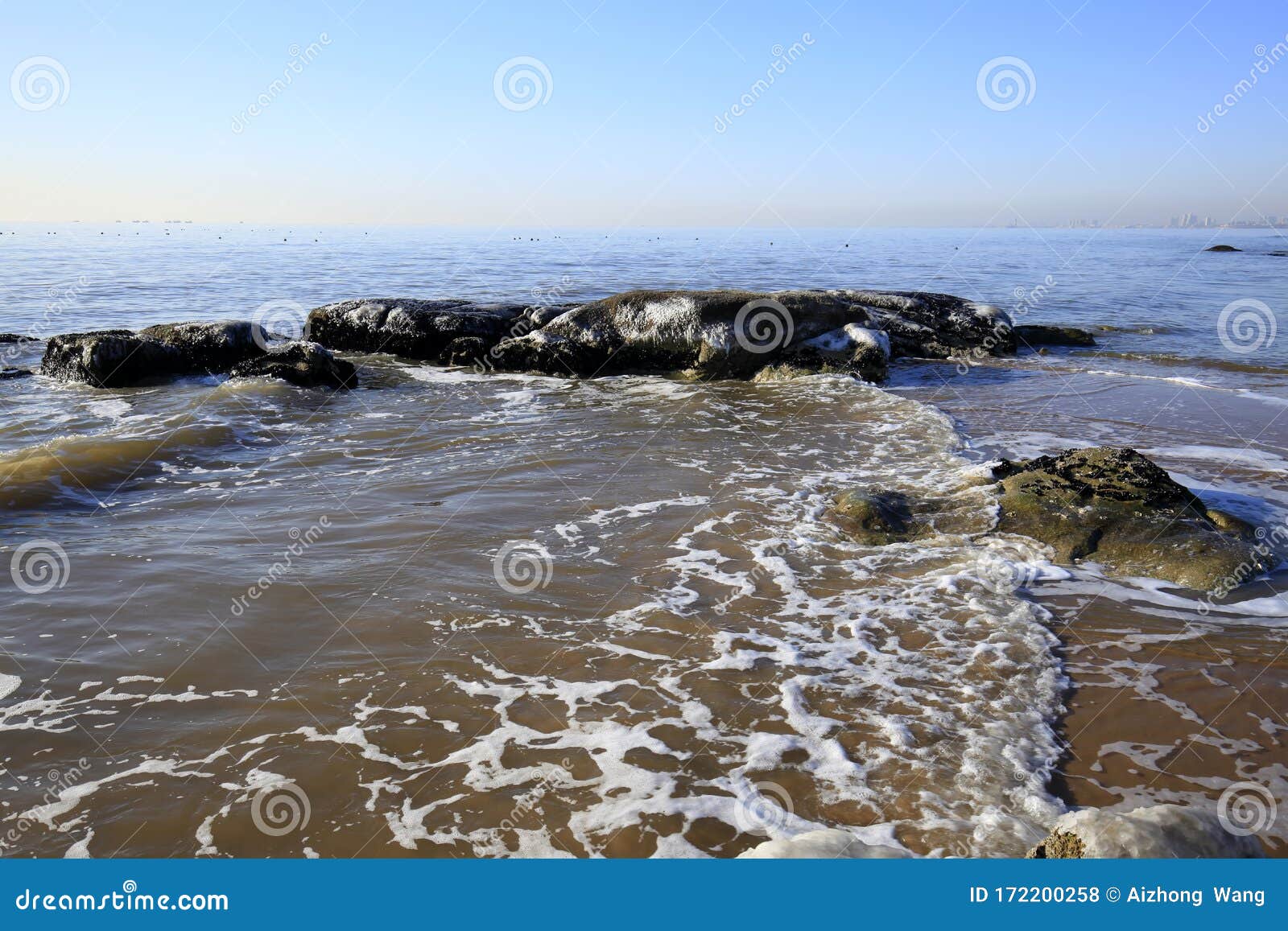 Winter seaside scenery stock photo. Image of natural - 172200258