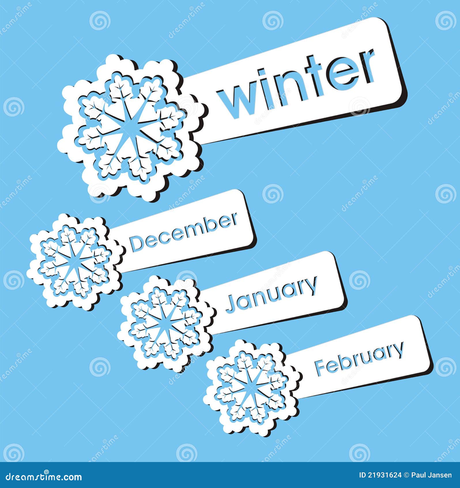 Winter season stickers stock vector. Illustration of annual - 21931624