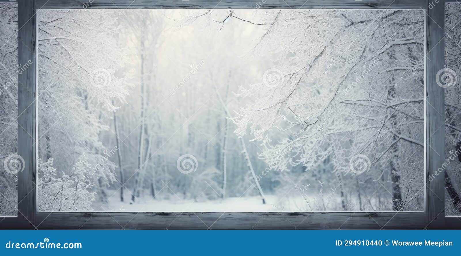 Winter Season. Window with Winter Frost Stock Photo - Image of cosy ...