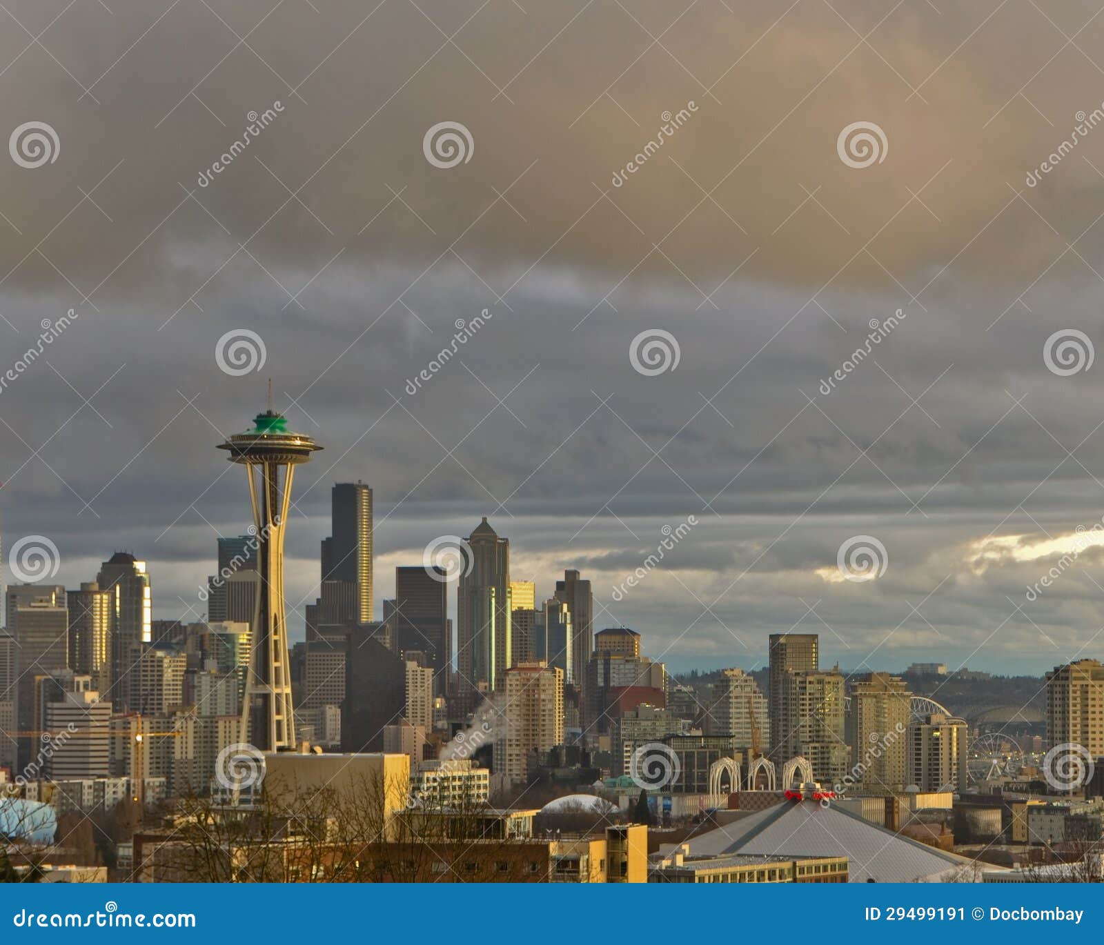 Winter in Seattle editorial photo. Image of urban, sunset - 29499191