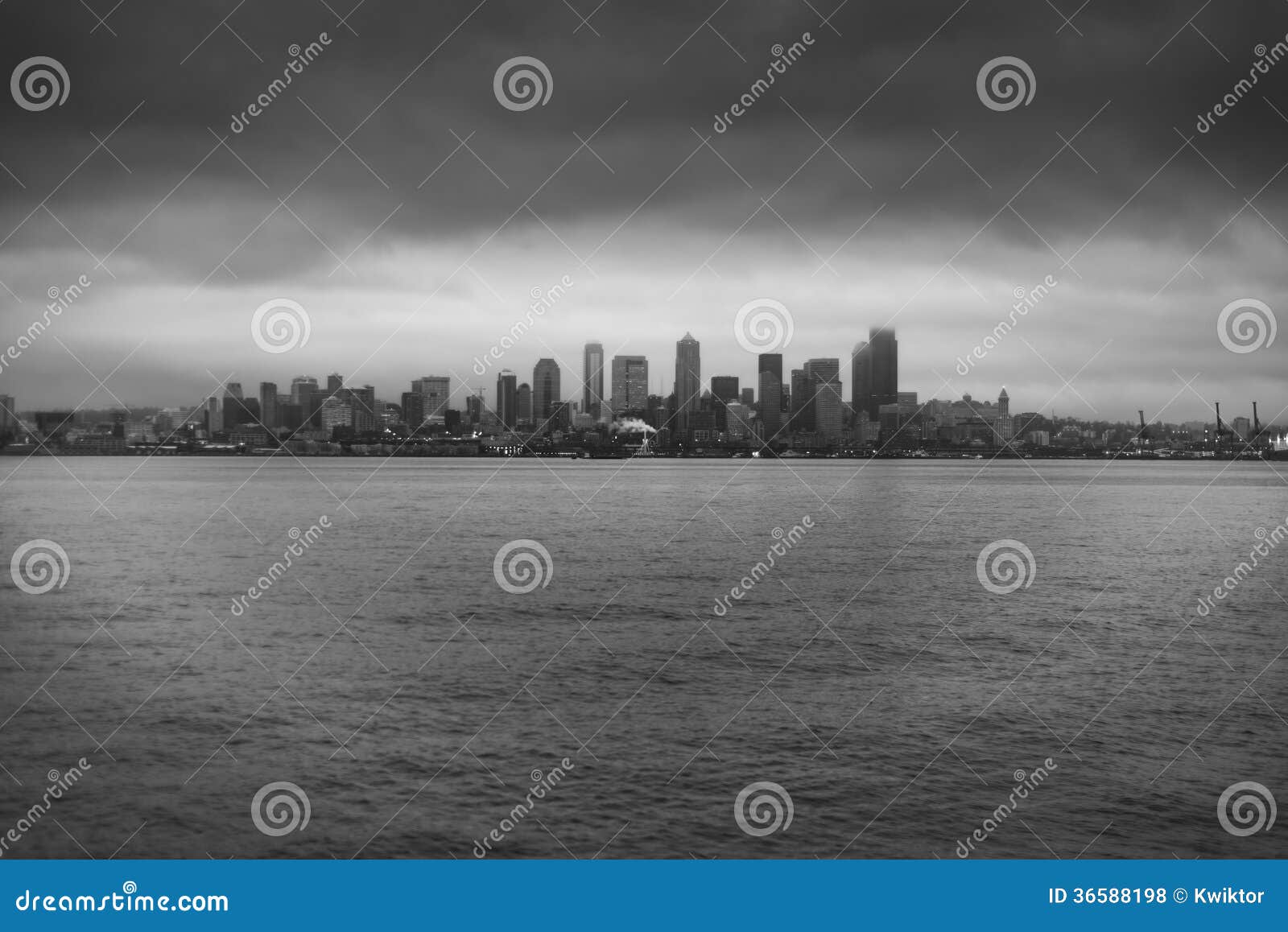 Winter in Seattle stock photo. Image of landmark, harbor - 36588198