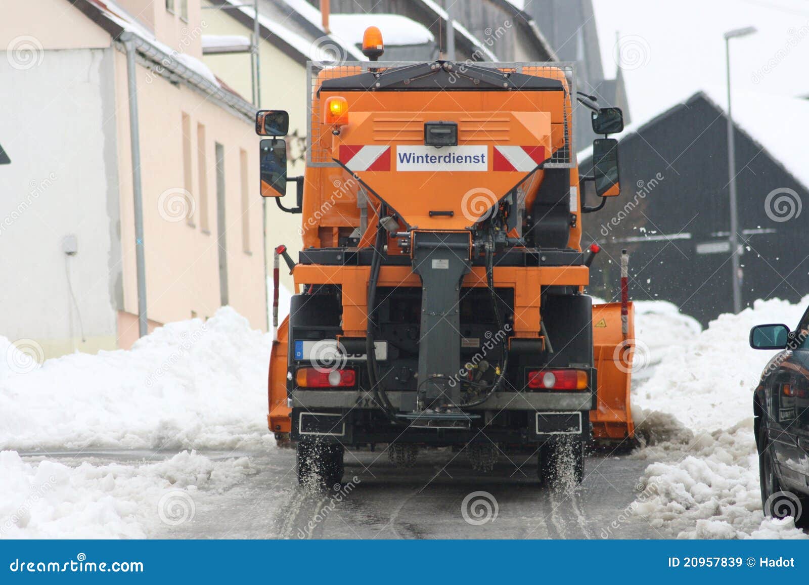 Winter service vehicle stock image. Image of truck, snow - 20957839