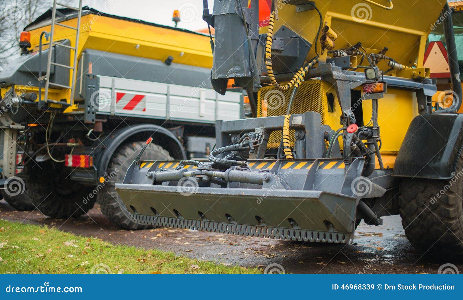 Winter service vehicle. stock image. Image of cold, road - 46968339