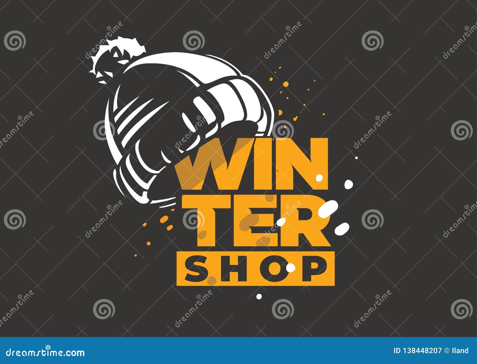 Winter shop emblem stock vector. Illustration of lighting - 138448207