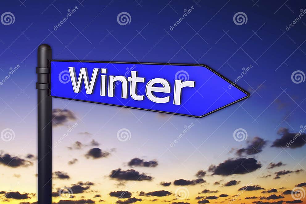 Winter signs stock illustration. Illustration of street - 7341288