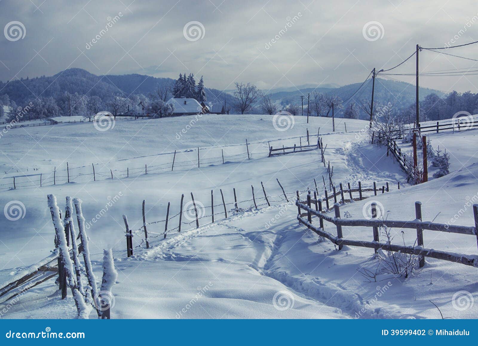 Winter silence stock photo. Image of arctic, cloud, hill - 39599402