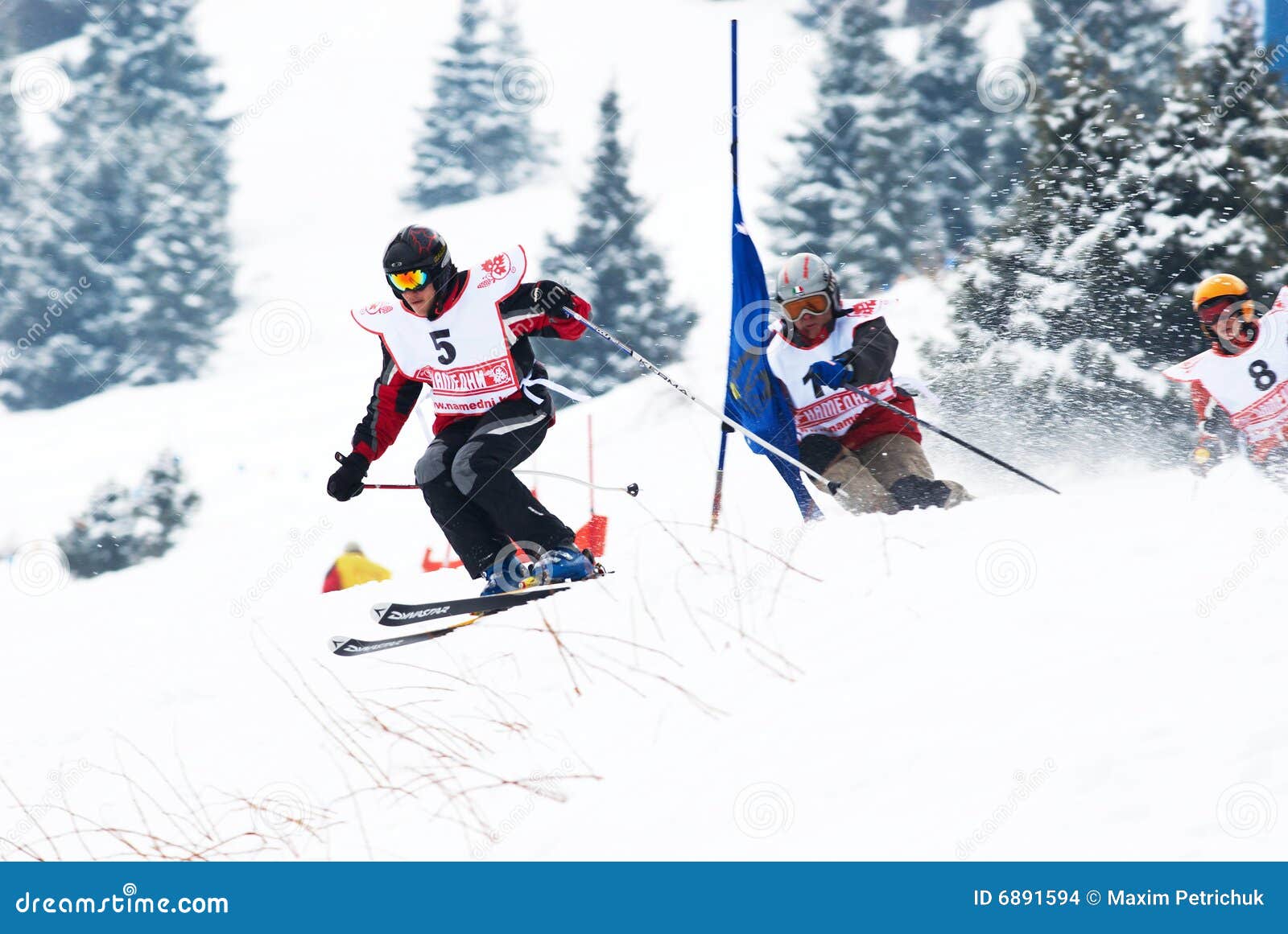 Winter ski contest editorial stock image. Image of competitive - 6891594