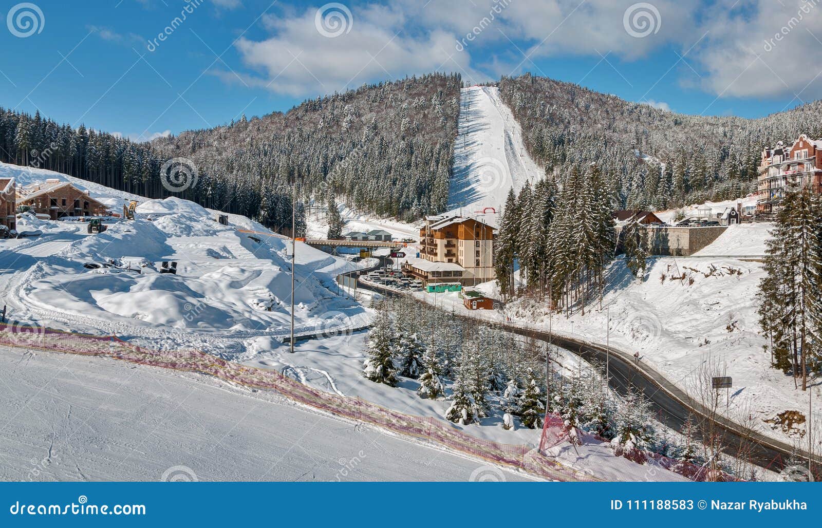 Winter Ski Resort in the Ukrainian Carpathian Mountains, Bukovel Stock ...