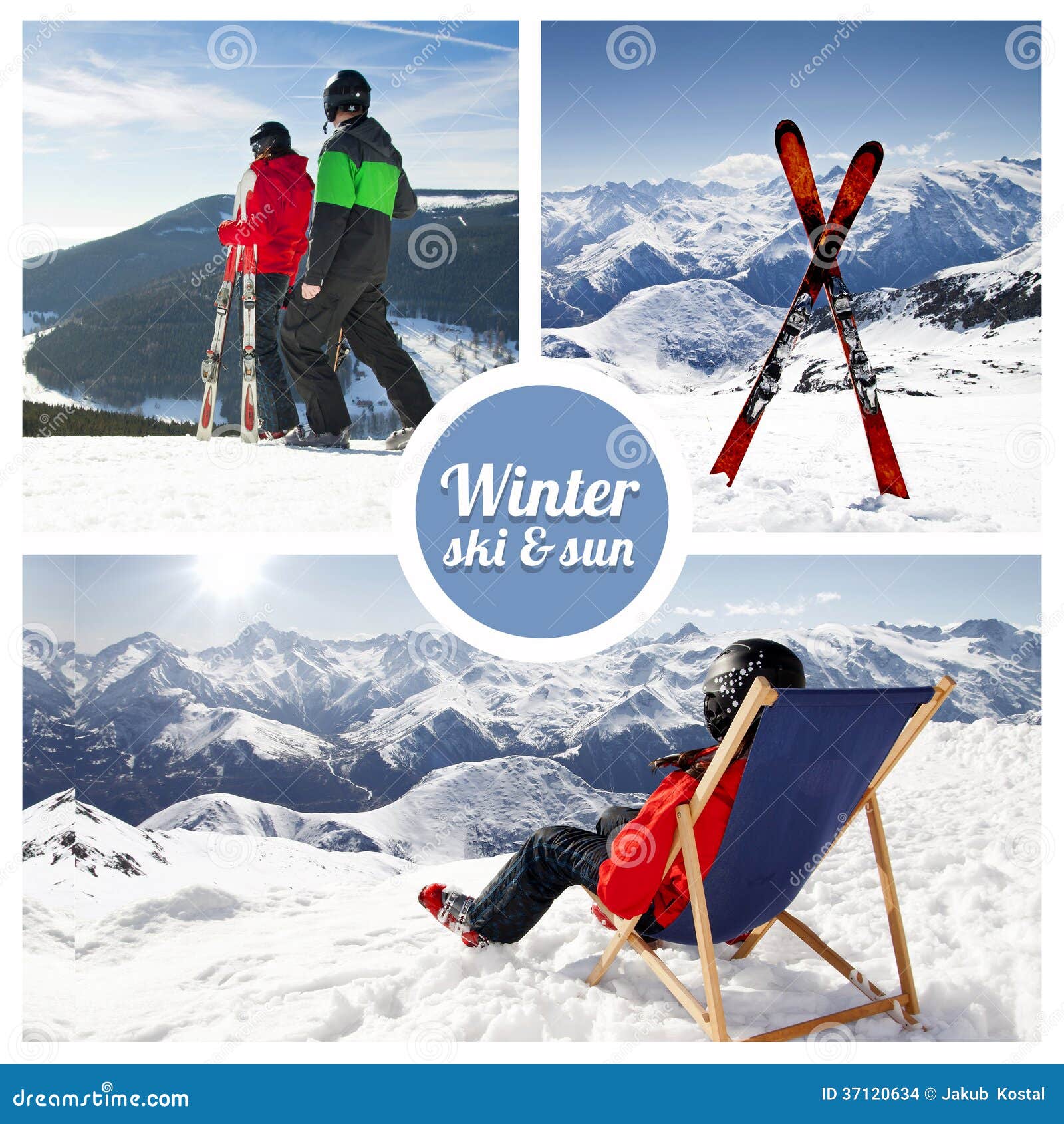 Winter ski and sun stock photo. Image of landscape, outdoors - 37120634
