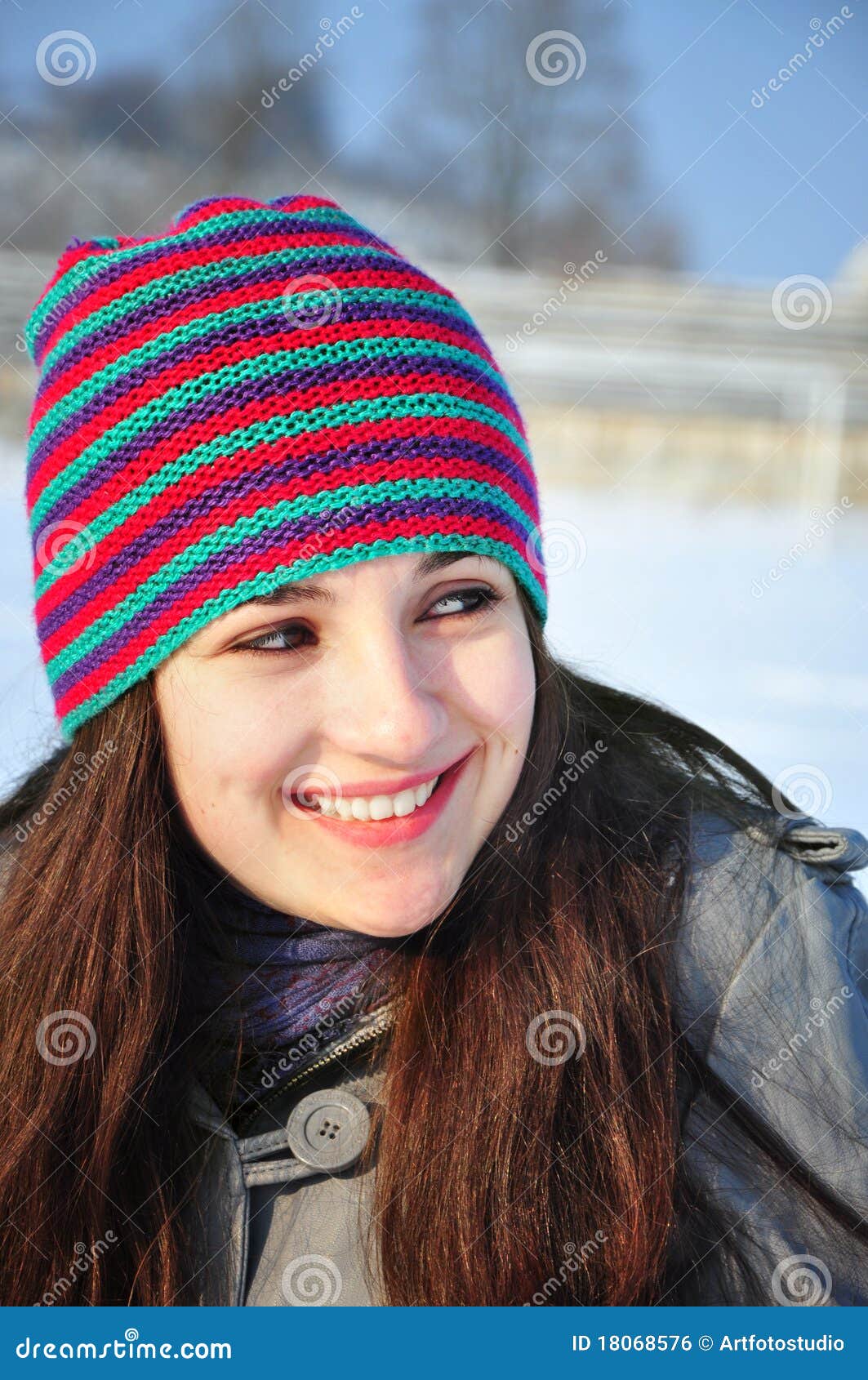 Winter smile stock photo. Image of funny, horizontal - 18068576