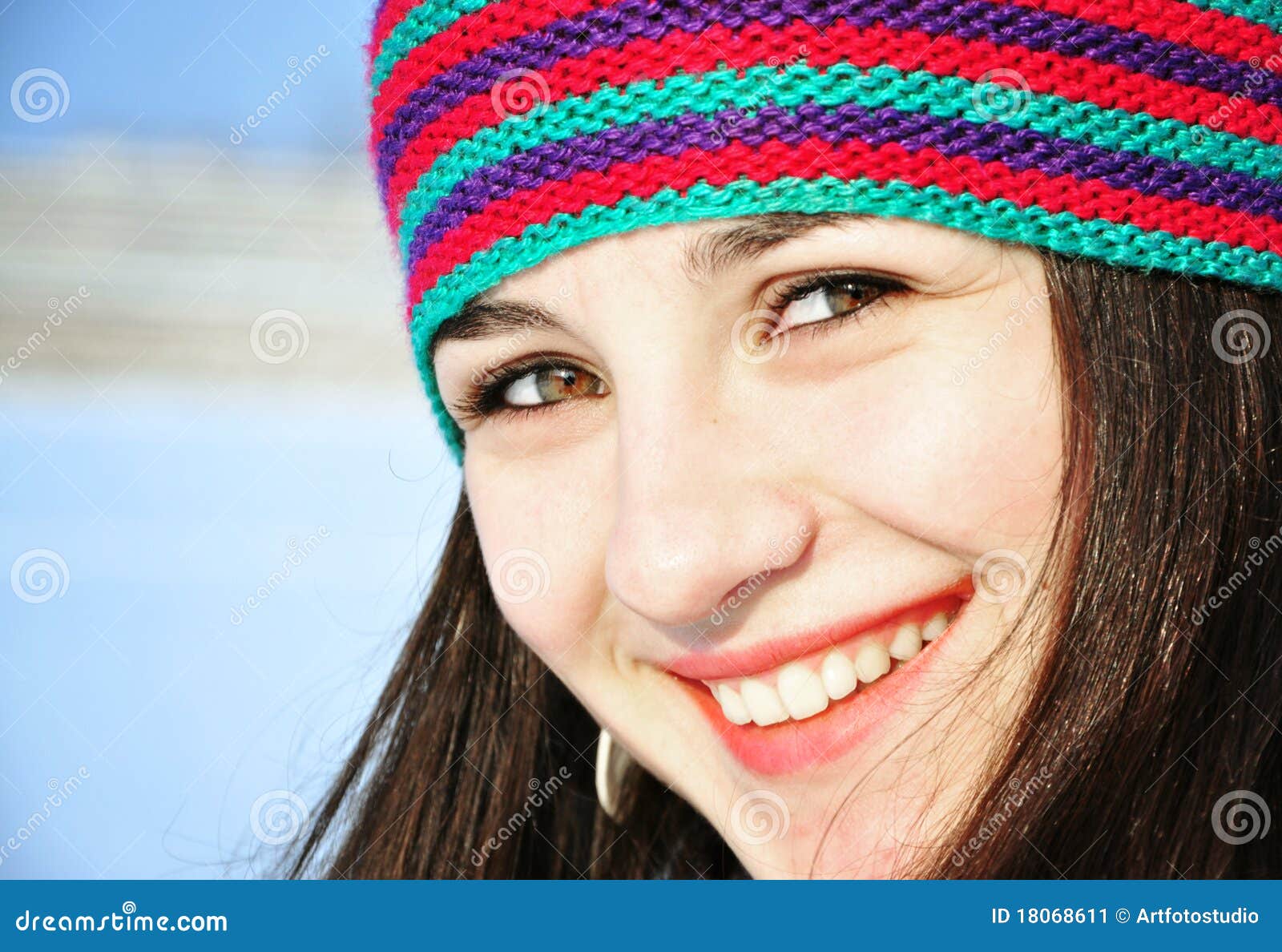 Winter smile stock image. Image of outdoors, cheery, horizontal - 18068611