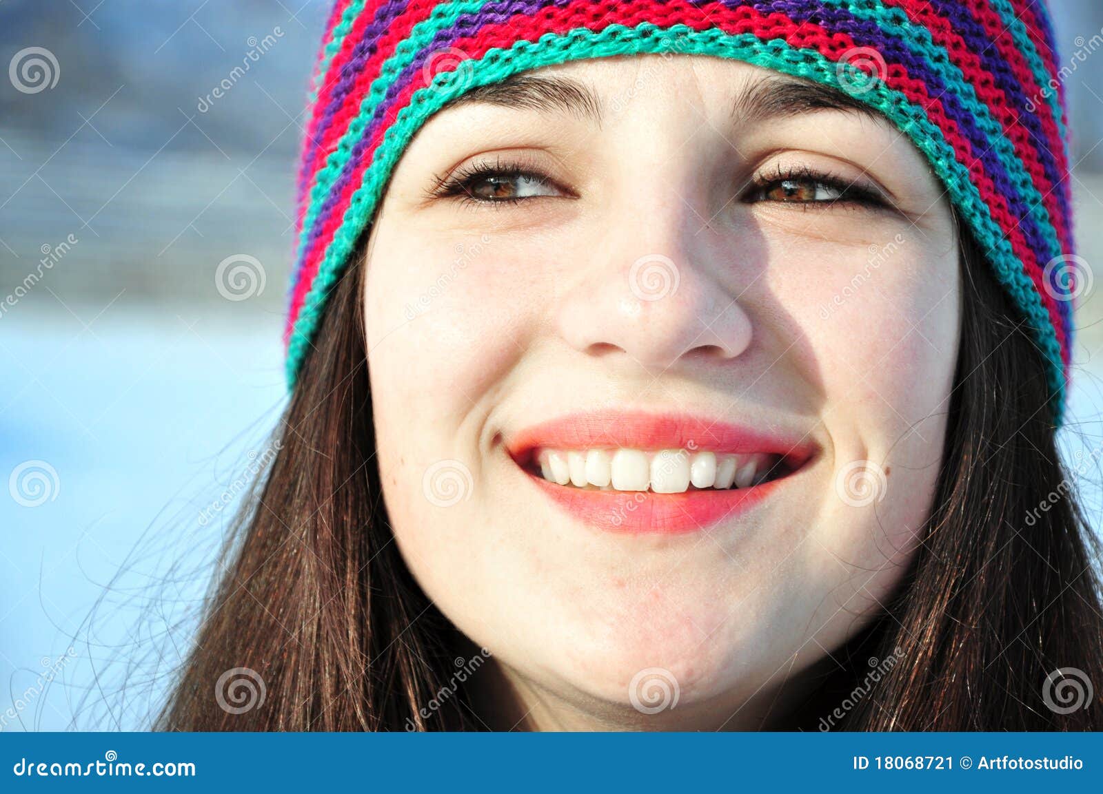 Winter smile stock image. Image of look, beautiful, close - 18068721