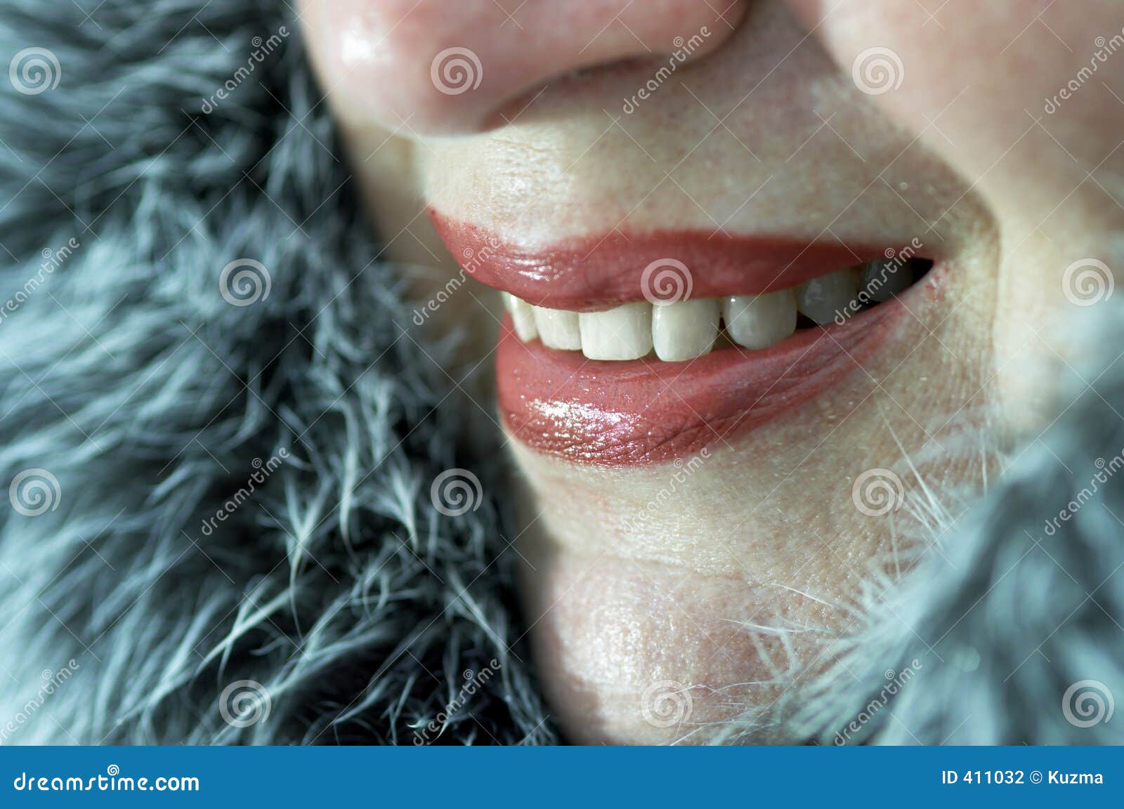 Winter smile stock photo. Image of woman, people, lips - 411032