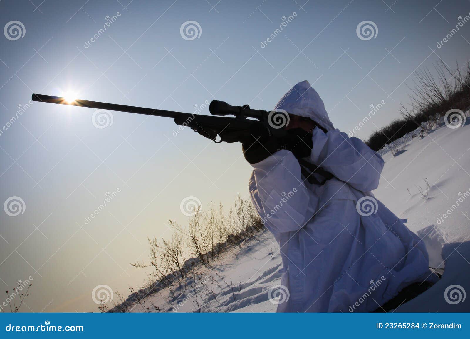 Winter sniper stock photo. Image of leisure, sport, target - 23265284