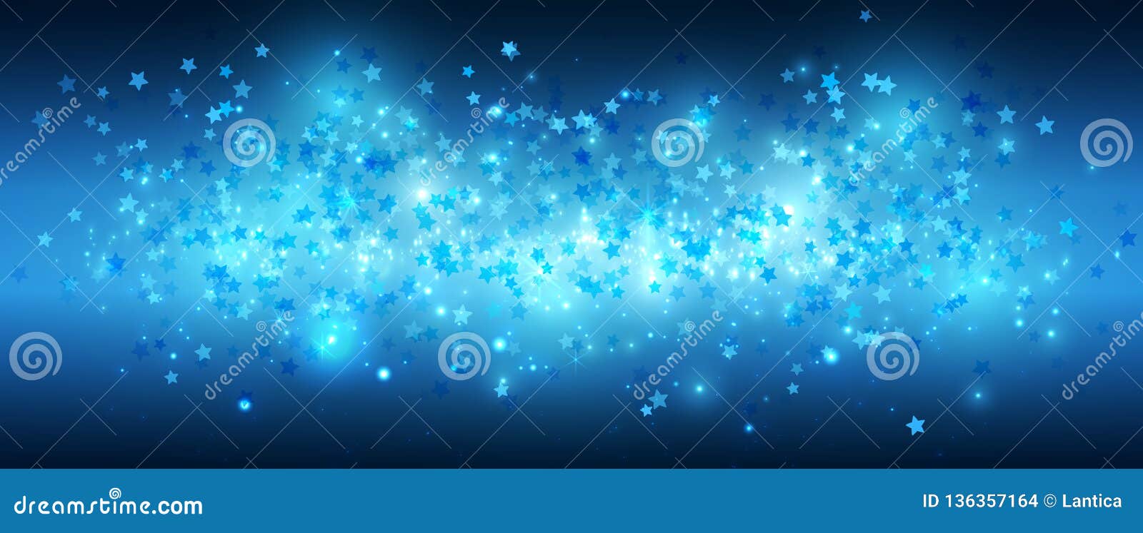 Winter Snow Background with Night Stars and Trees Stock Vector ...