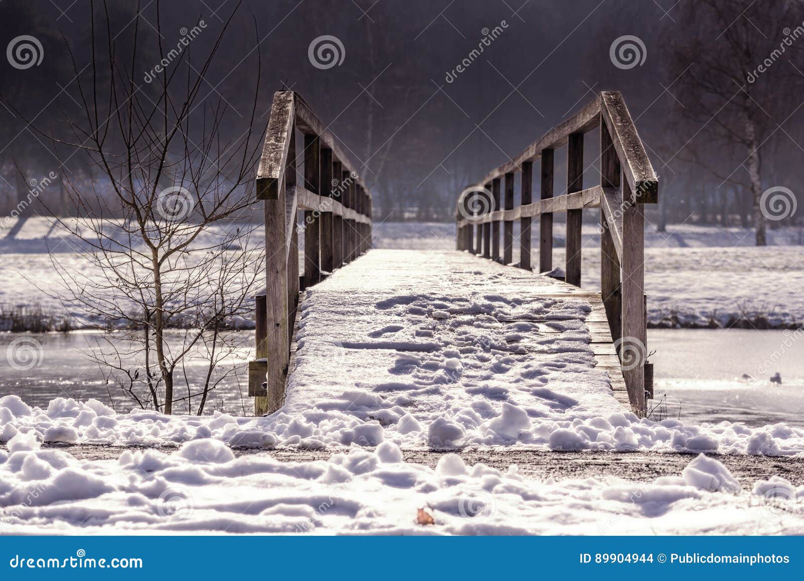 Winter, Snow, Bridge, Freezing Picture. Image: 89904944