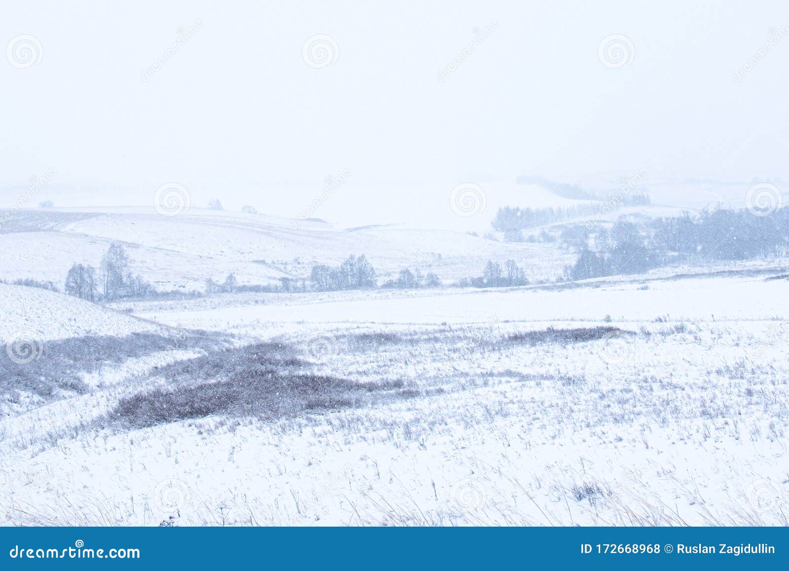 Winter Snow Minimalistic Landscape Stock Photo - Image of frozen ...