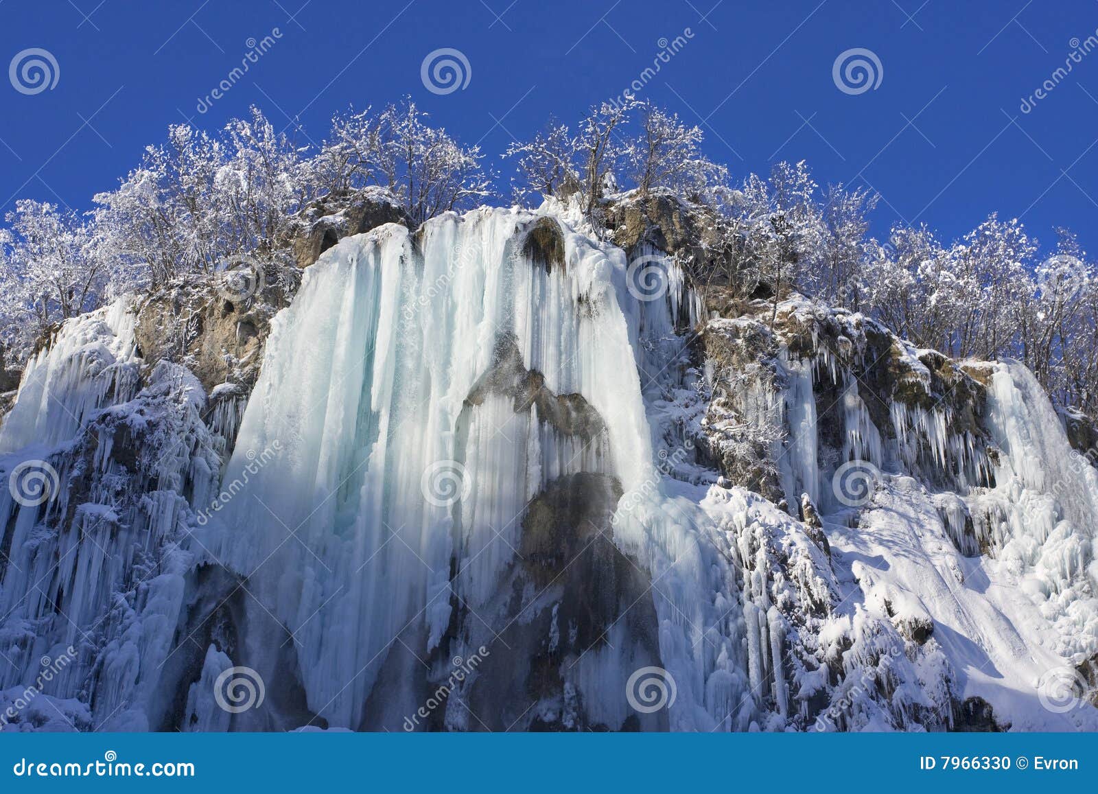 Winter-snow in Plitvice Lakes Stock Photo - Image of outdoors, forest ...