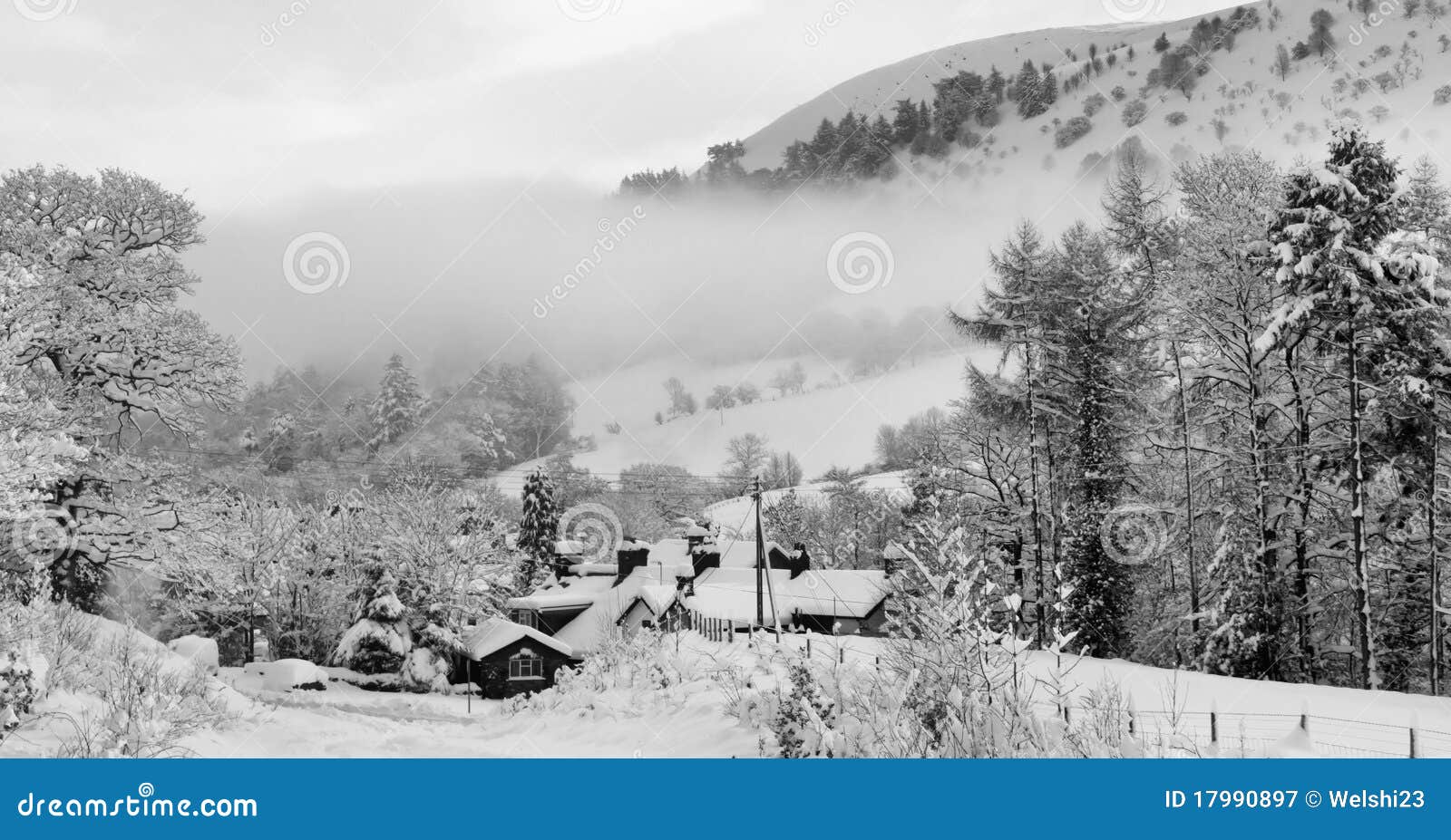 Winter Snow Scene Wales UK stock image. Image of wales - 17990897