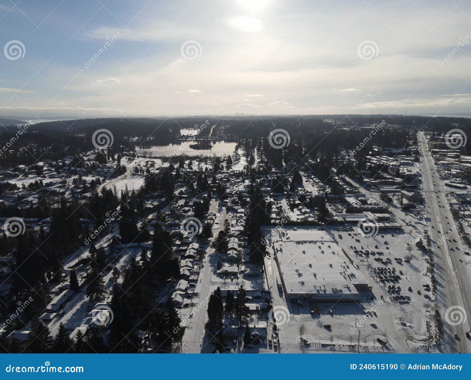 Winter Snow Storm Edmonds Washington Stock Photo - Image of winter ...