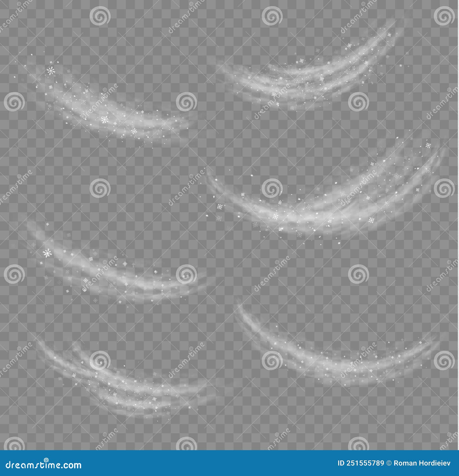 Winter Snow Wind, Fog, White Gradient Decorative Stock Vector ...