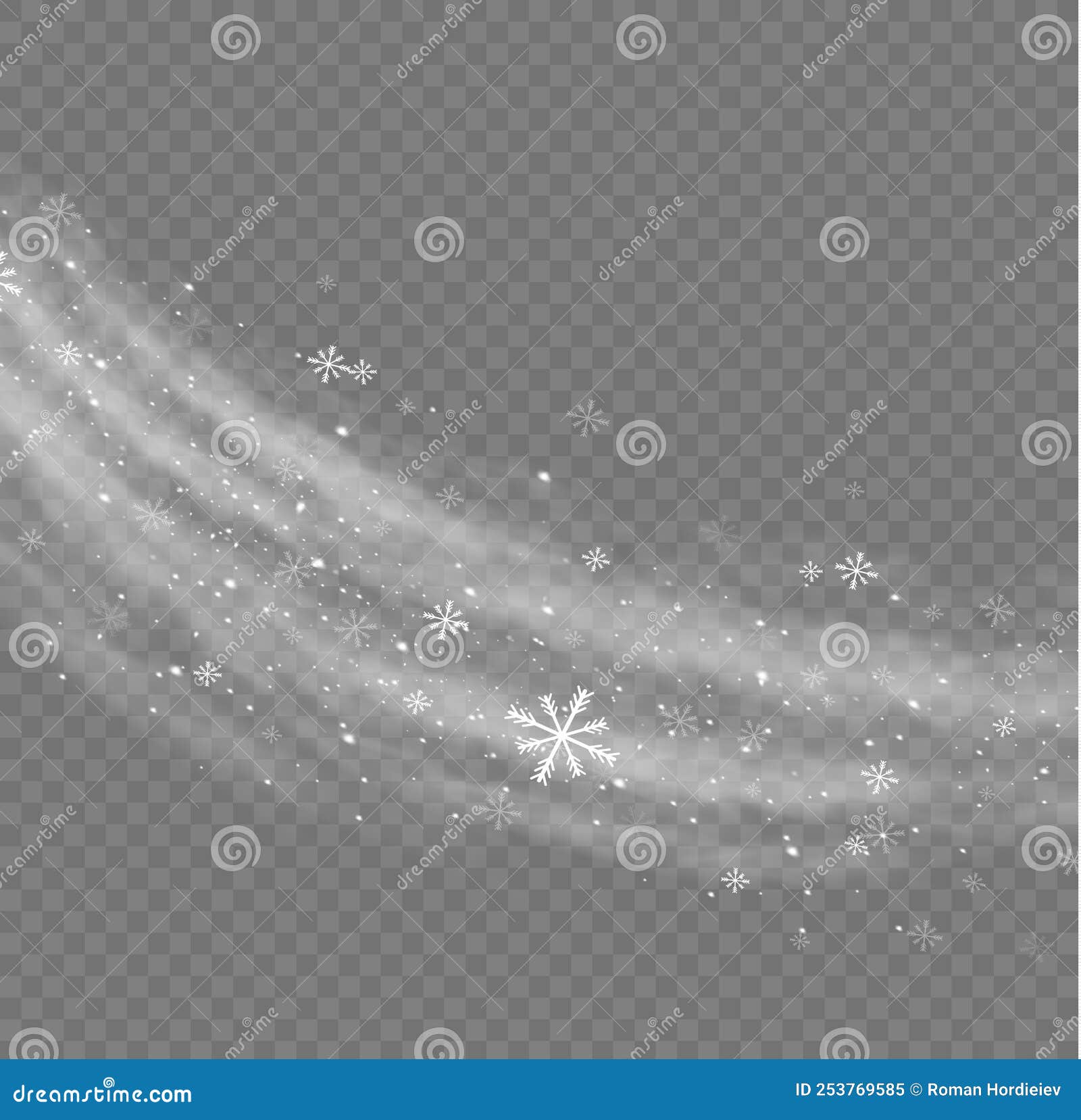 Winter Snow Wind, Fog, White Gradient Decorative Stock Vector ...