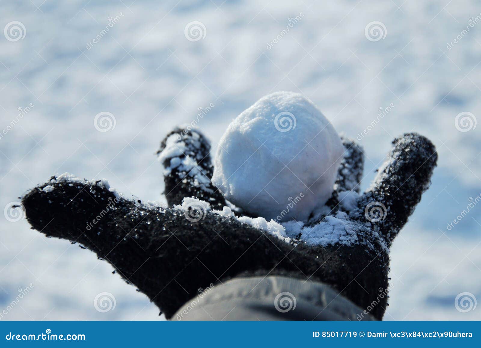 WINTER: Snowball in the Hand Stock Image - Image of snowflake, play ...