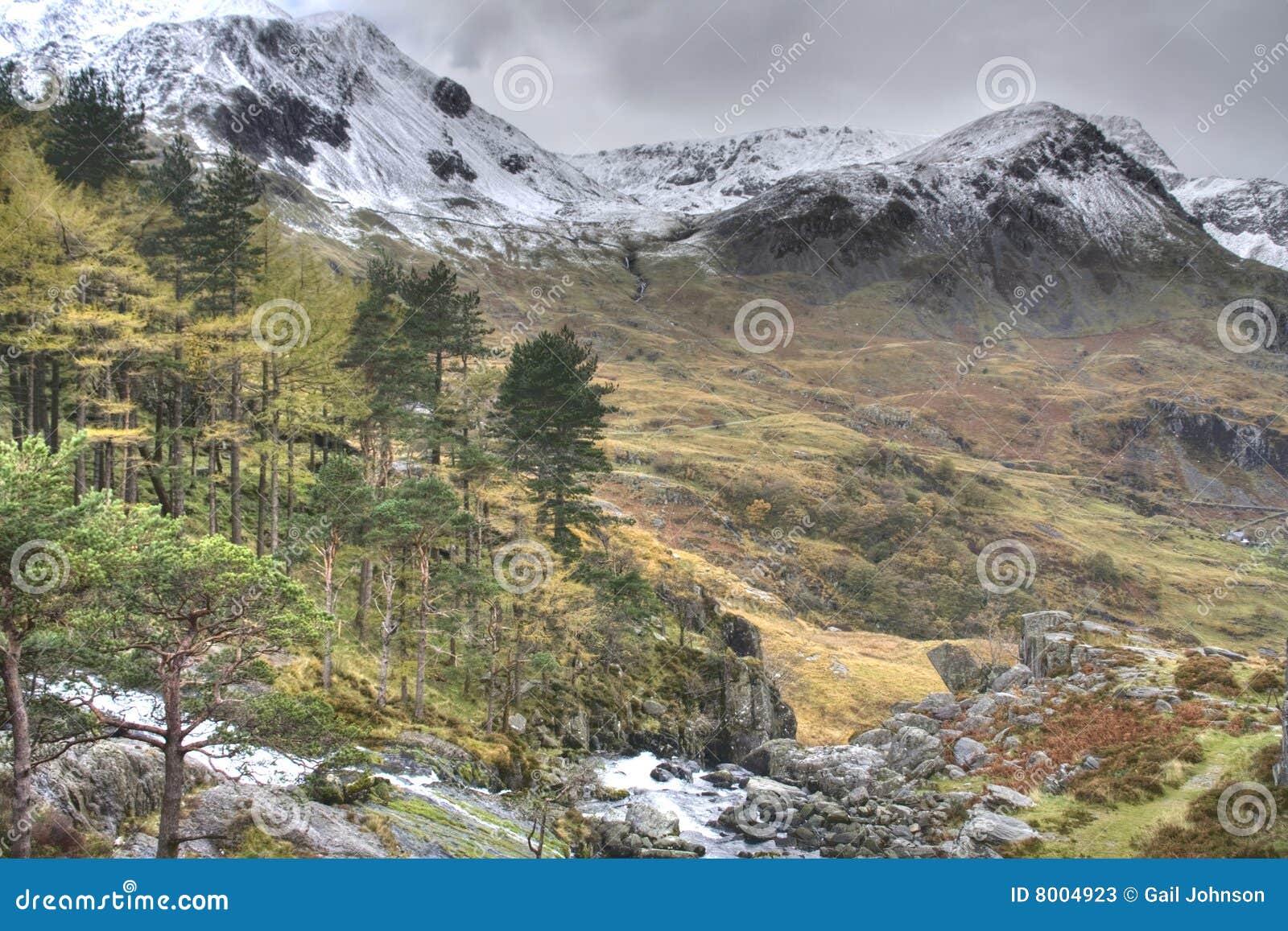 Winter in Snowdonia stock image. Image of hills, national - 8004923