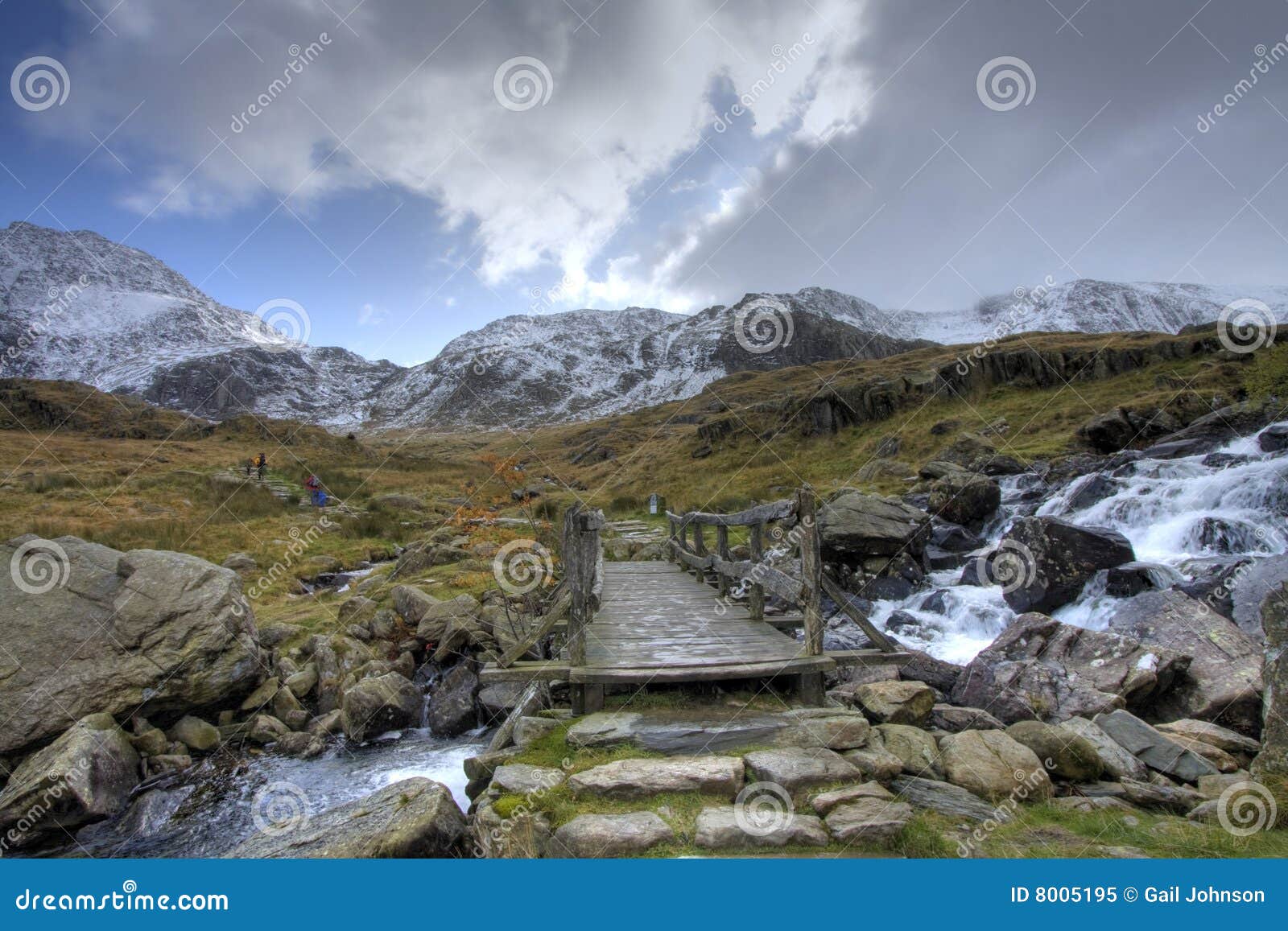 Winter in Snowdonia stock image. Image of britain, river - 8005195