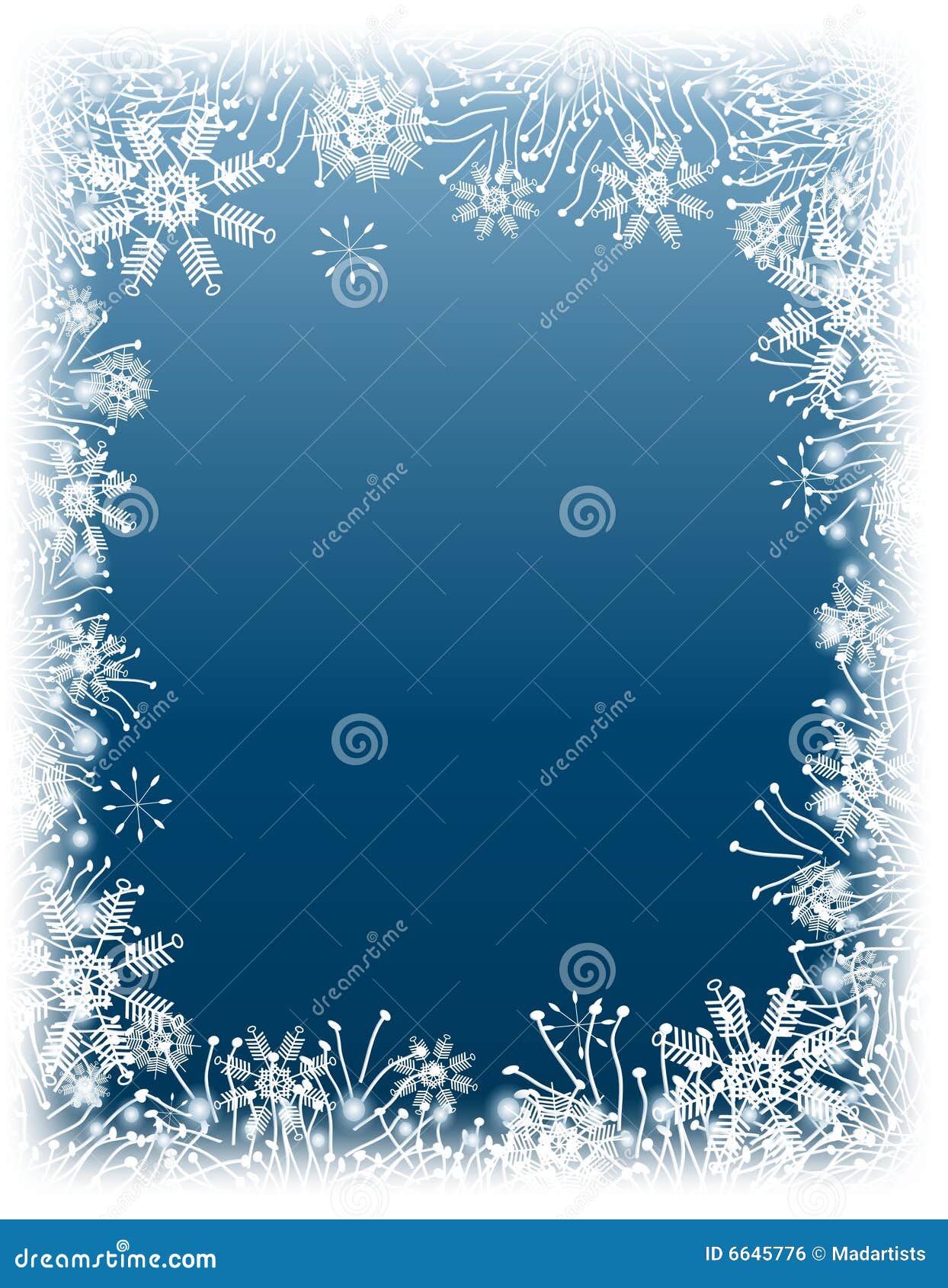 Winter Snowflakes Border