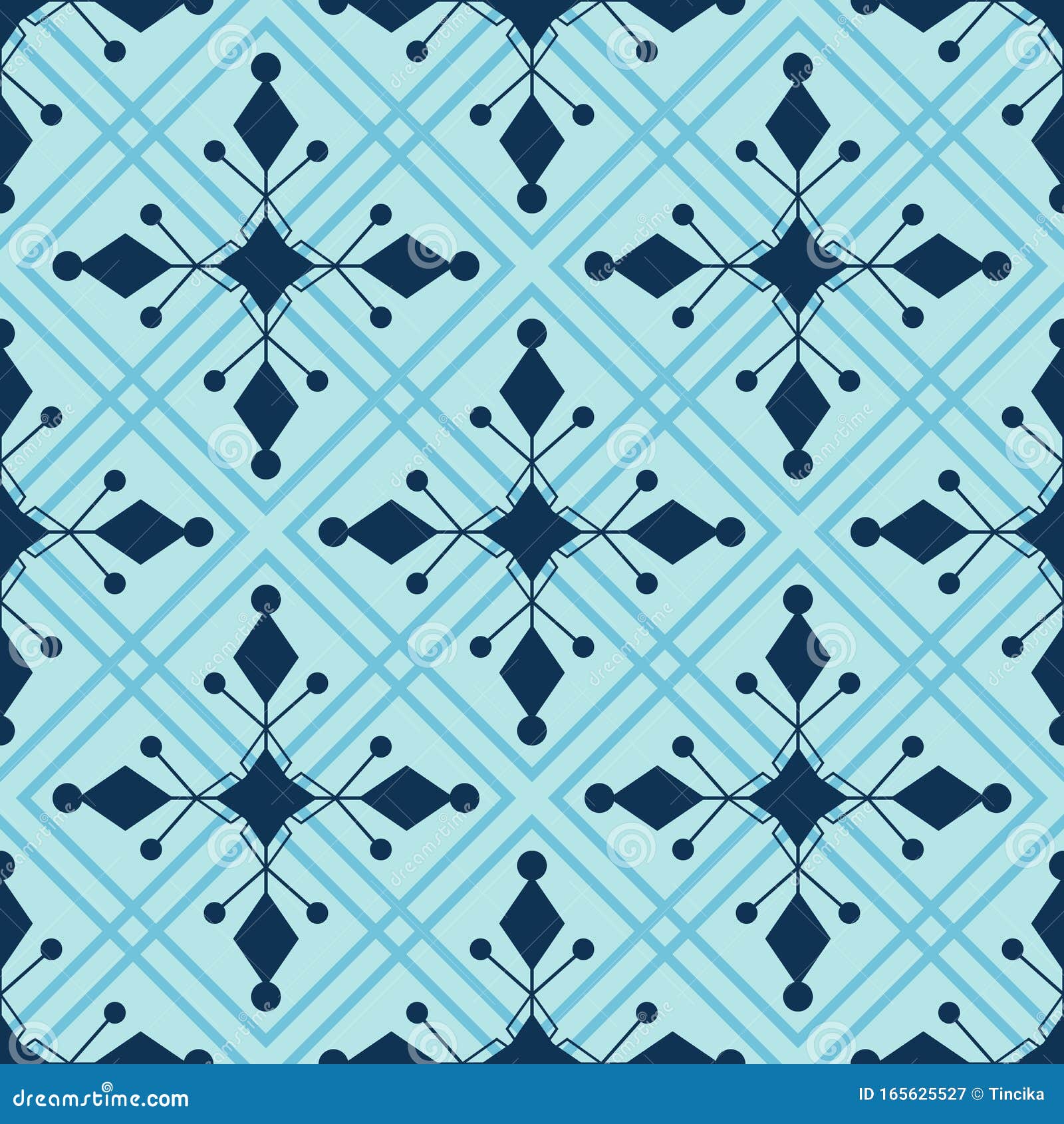 Winter Snowflake Geometric Seamless Vector Patterns. Stock Vector ...