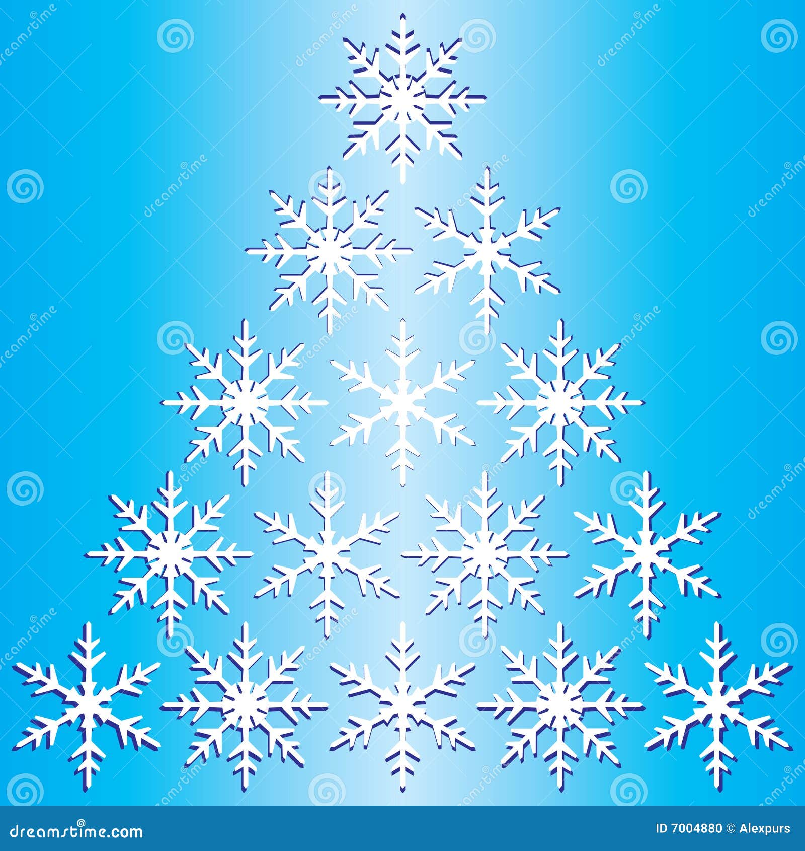 Winter Snowflake Gradient Blue Background. Stock Vector - Illustration ...