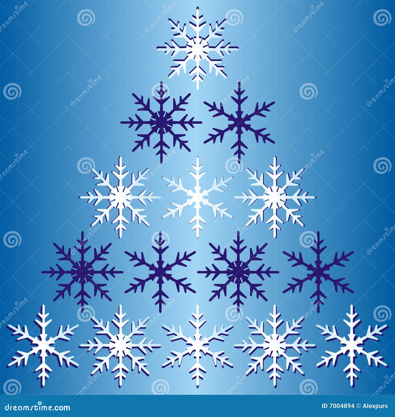 Winter Snowflake Gradient Blue Background. Stock Vector - Illustration ...